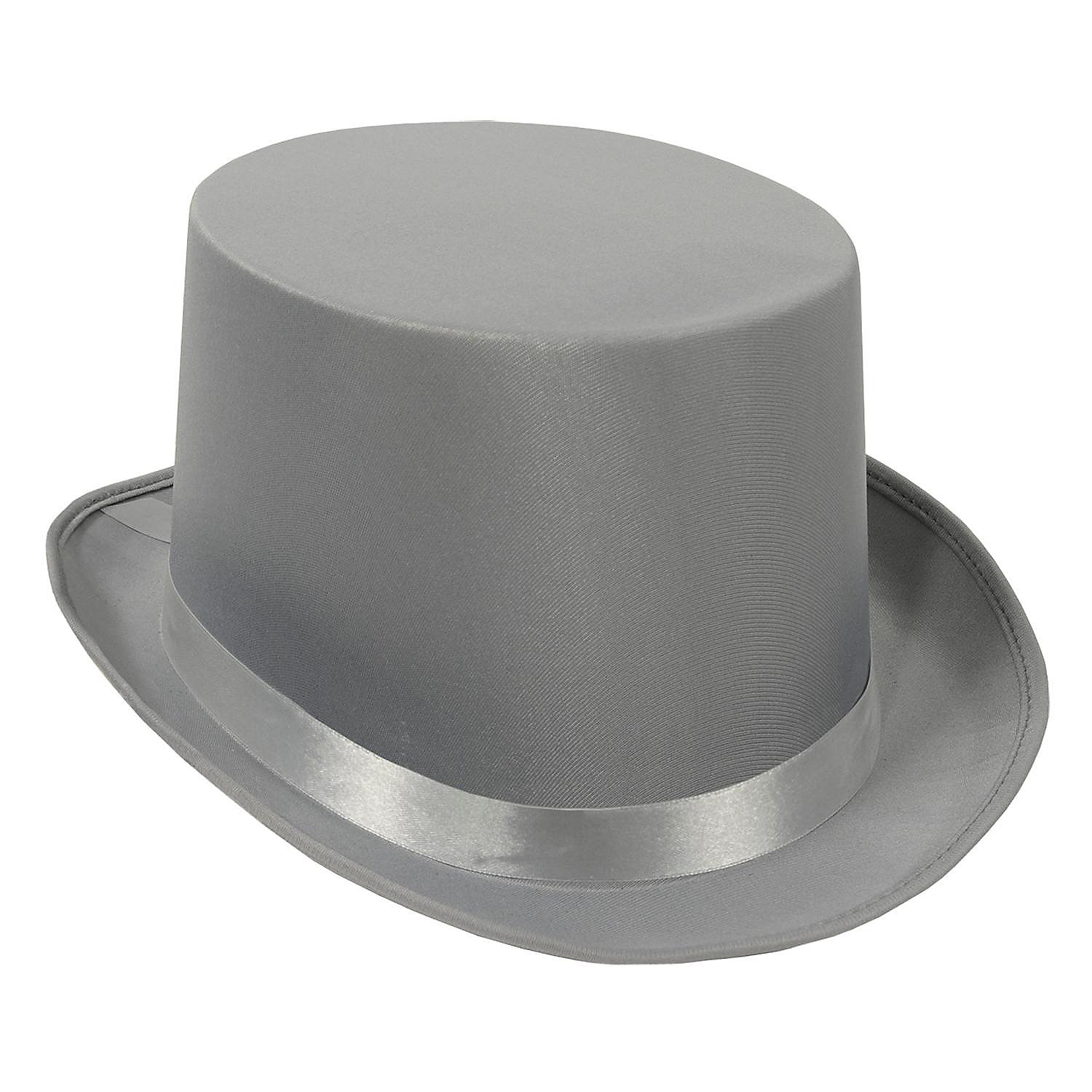Beistle - Satin Sleek Top Hat - Grey - 6 Pack | Oriental Trading