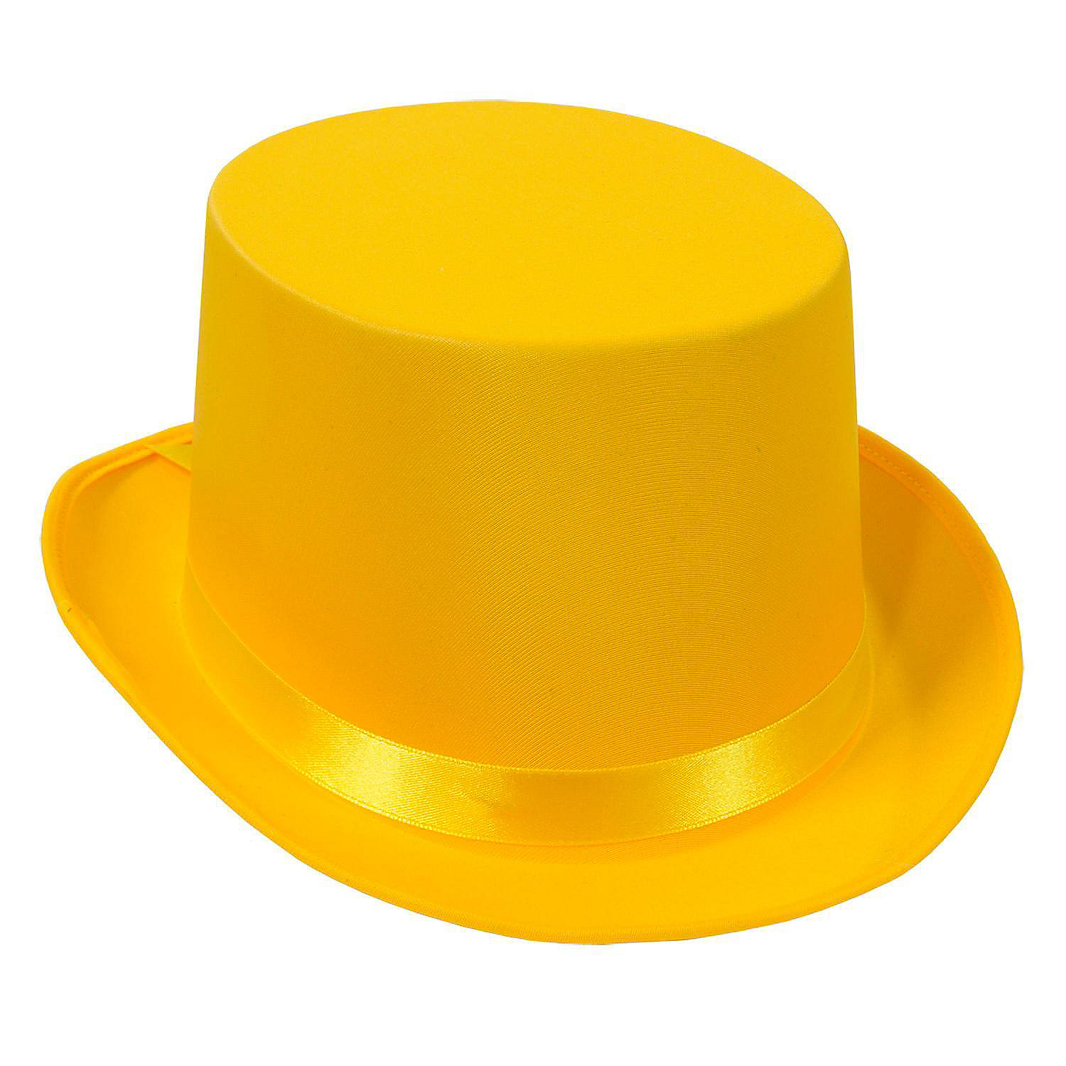 Beistle - Satin Sleek Top Hat - Yellow - 6 Pack | Oriental Trading
