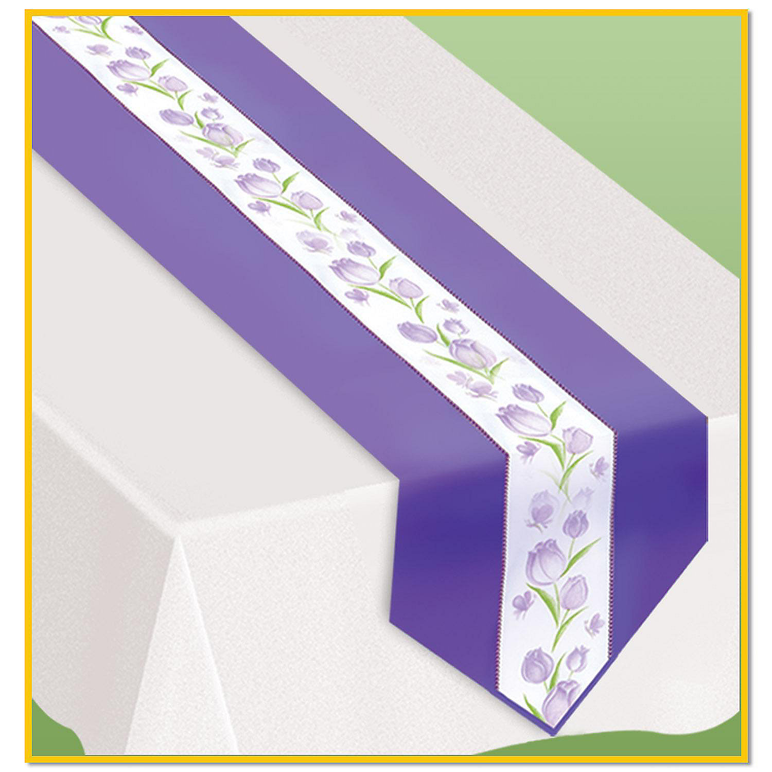 Beistle - Spring Tulips Fabric Table Runner - 6 Pack | Oriental Trading