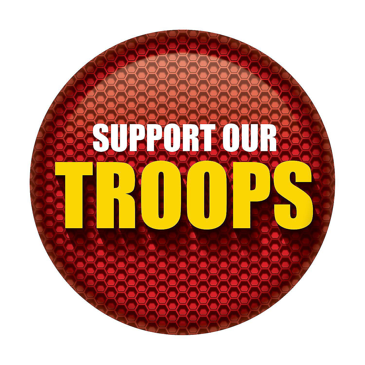 Beistle - Support Our Troops Button - Red - 6 Pack | Oriental Trading