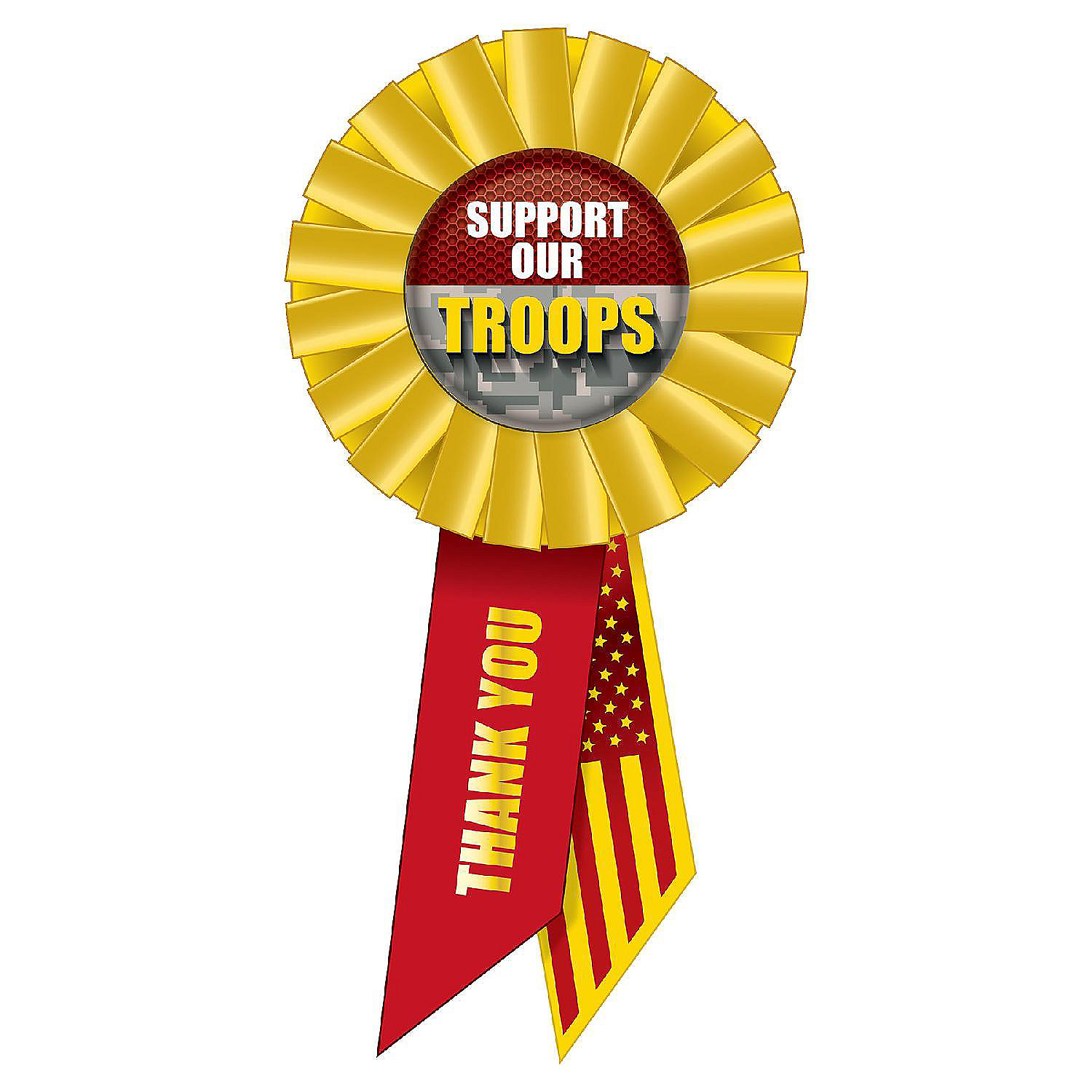 Beistle - Support Our Troops Rosette - Res - 6 Pack | Oriental Trading