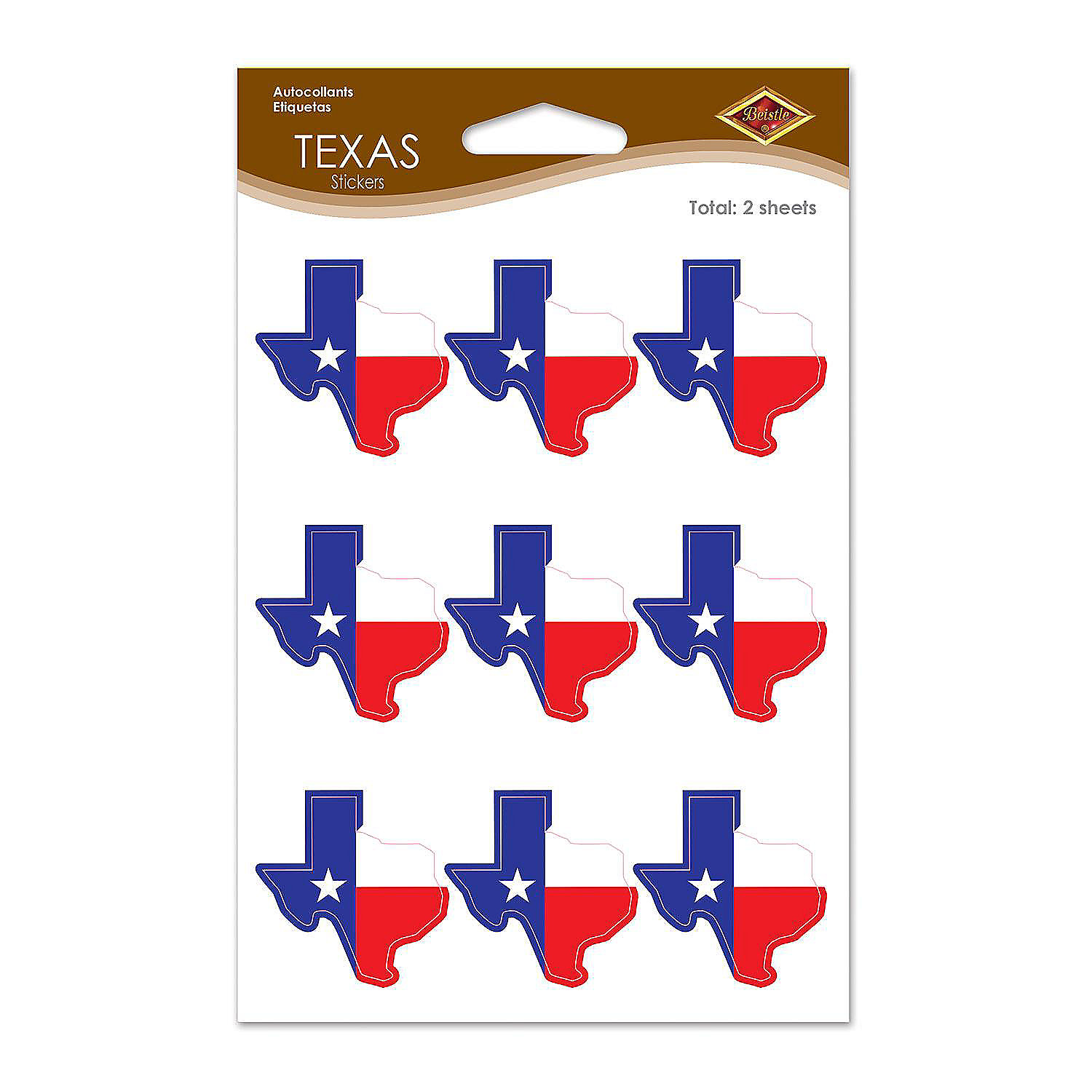 Beistle - Texas Stickers - 12 Pack