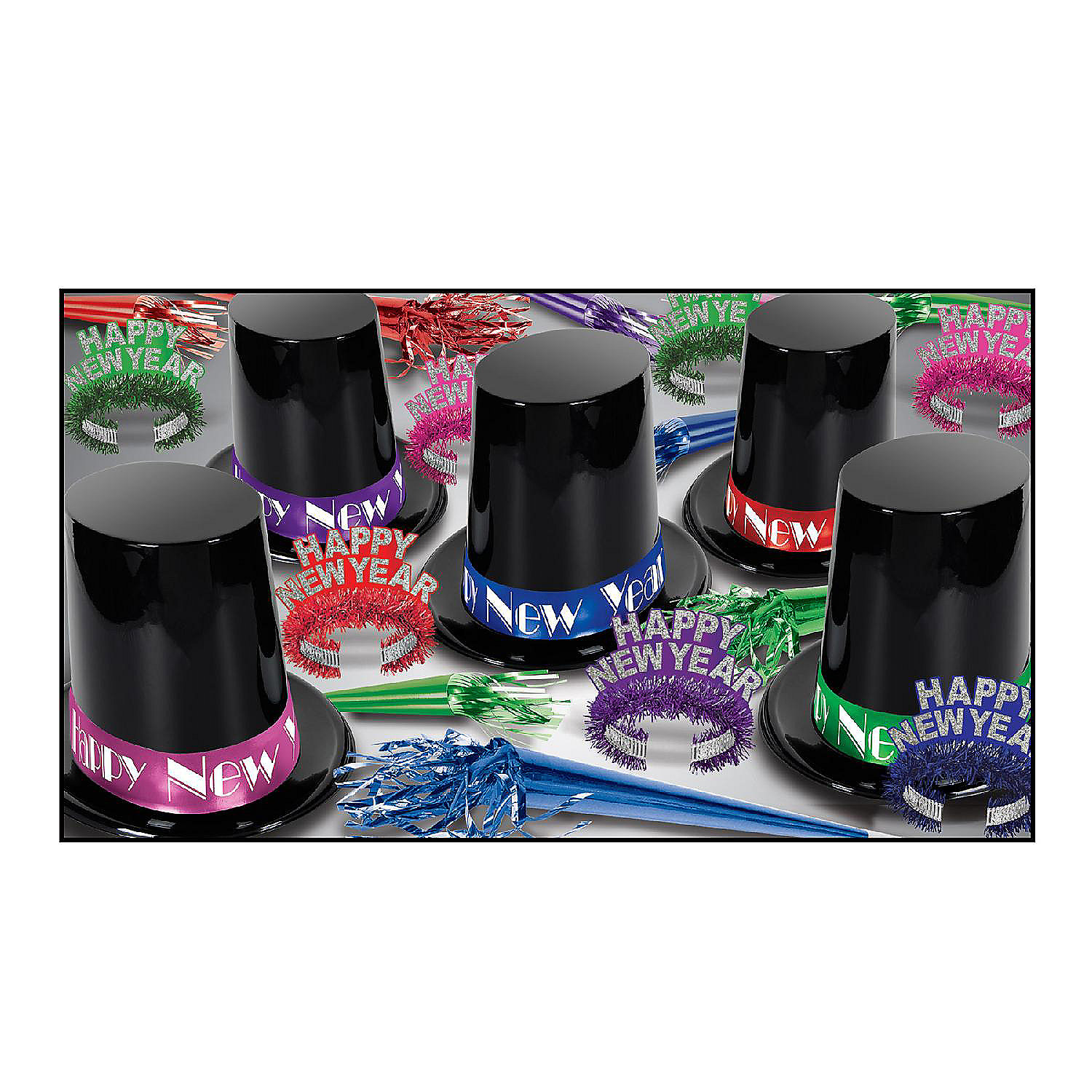 Beistle - The Big Top Hat Assorted for 50 - 1 Pack | Oriental Trading