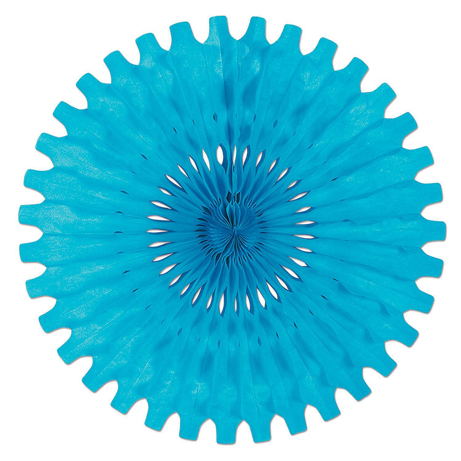 Beistle - Tissue Fan - Teal - 12 Pack | Oriental Trading