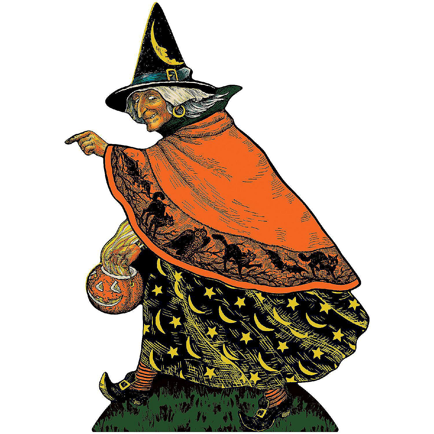 Beistle - Vintage Halloween Witch Stand-Up - 4 Pack | Oriental Trading