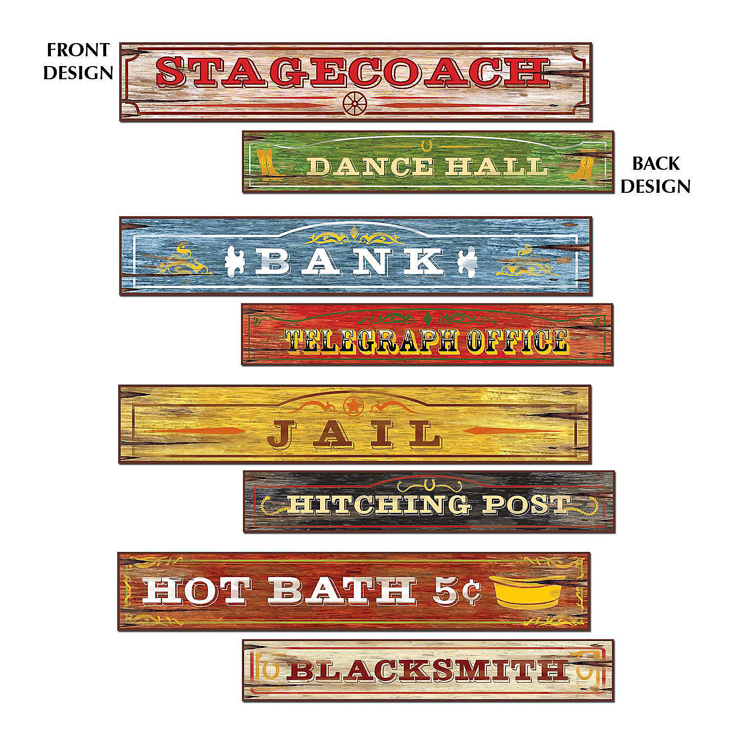 Beistle - Western Sign Cutouts - 12 Pack | Oriental Trading