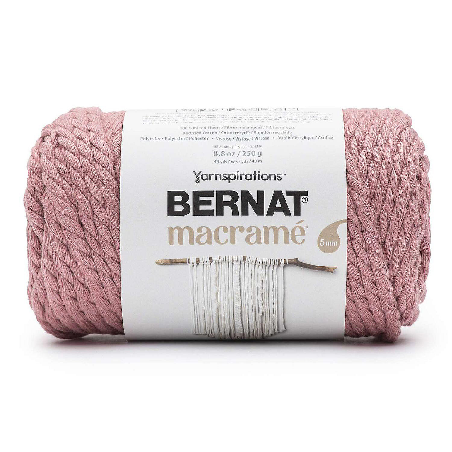 Bernat Macrame Yarn-Autumn Rose