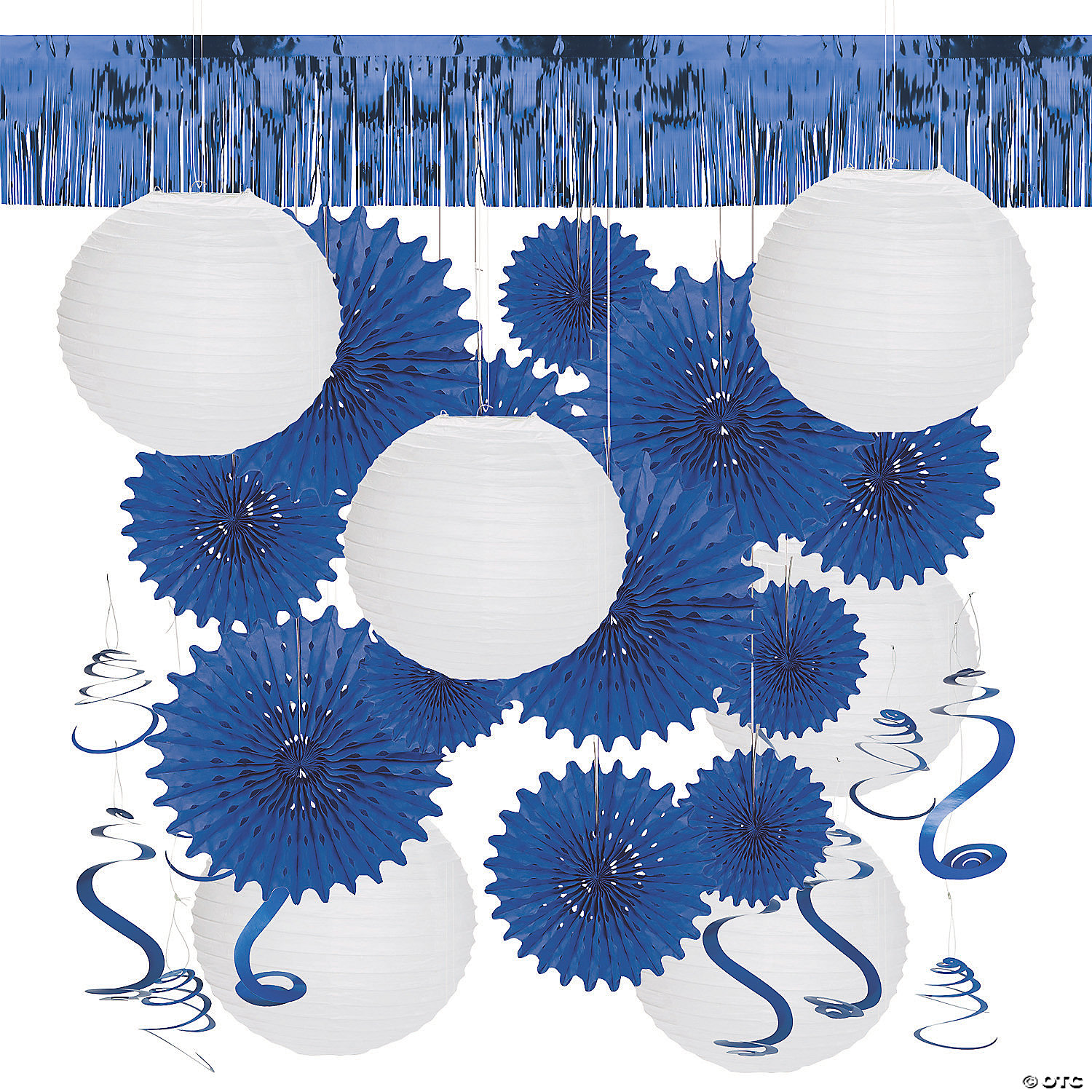 Blue & White Hanging Decorating Kit - 31 Pc. | Oriental Trading