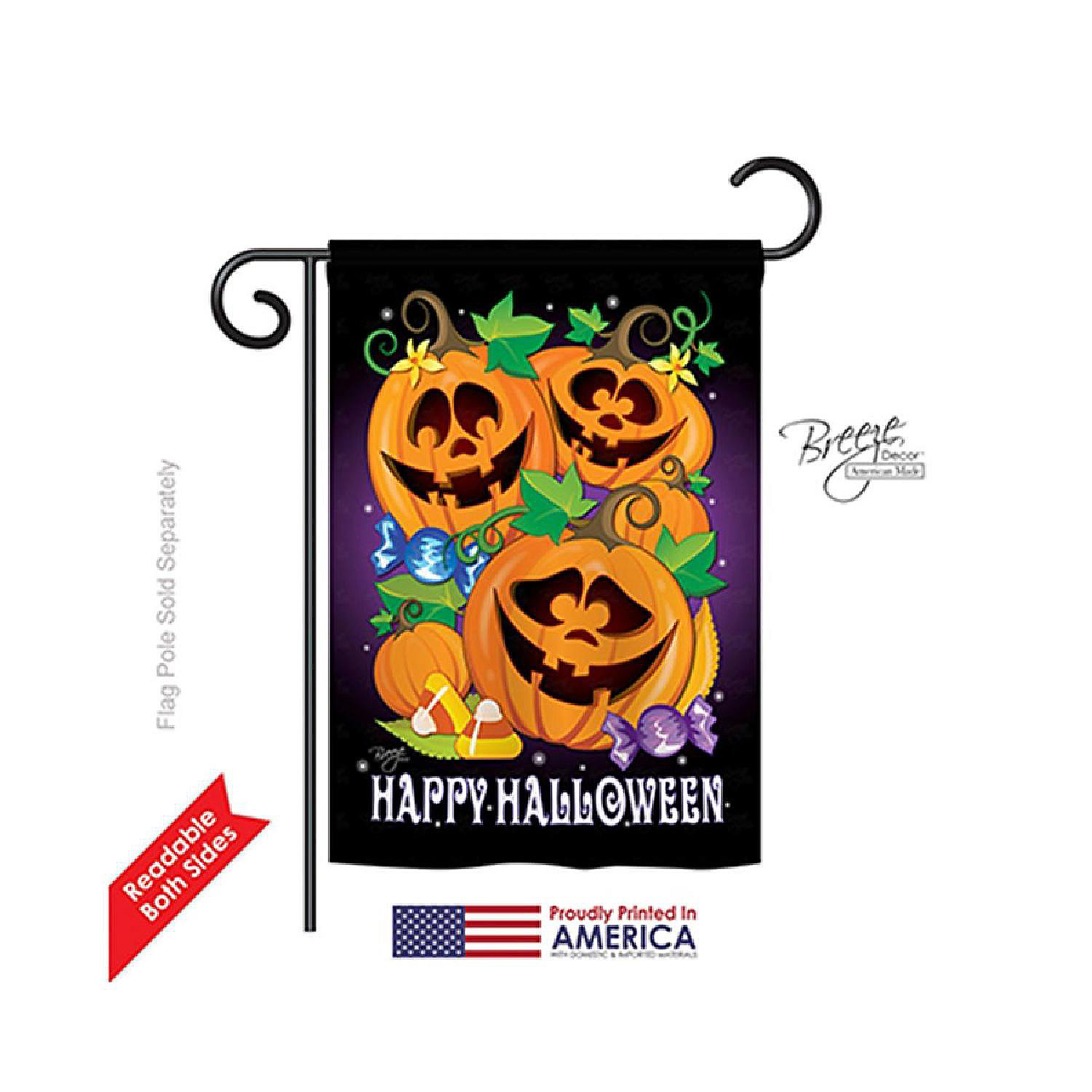 Breeze Decor Halloween Happy Pumpkins 2- | Oriental Trading