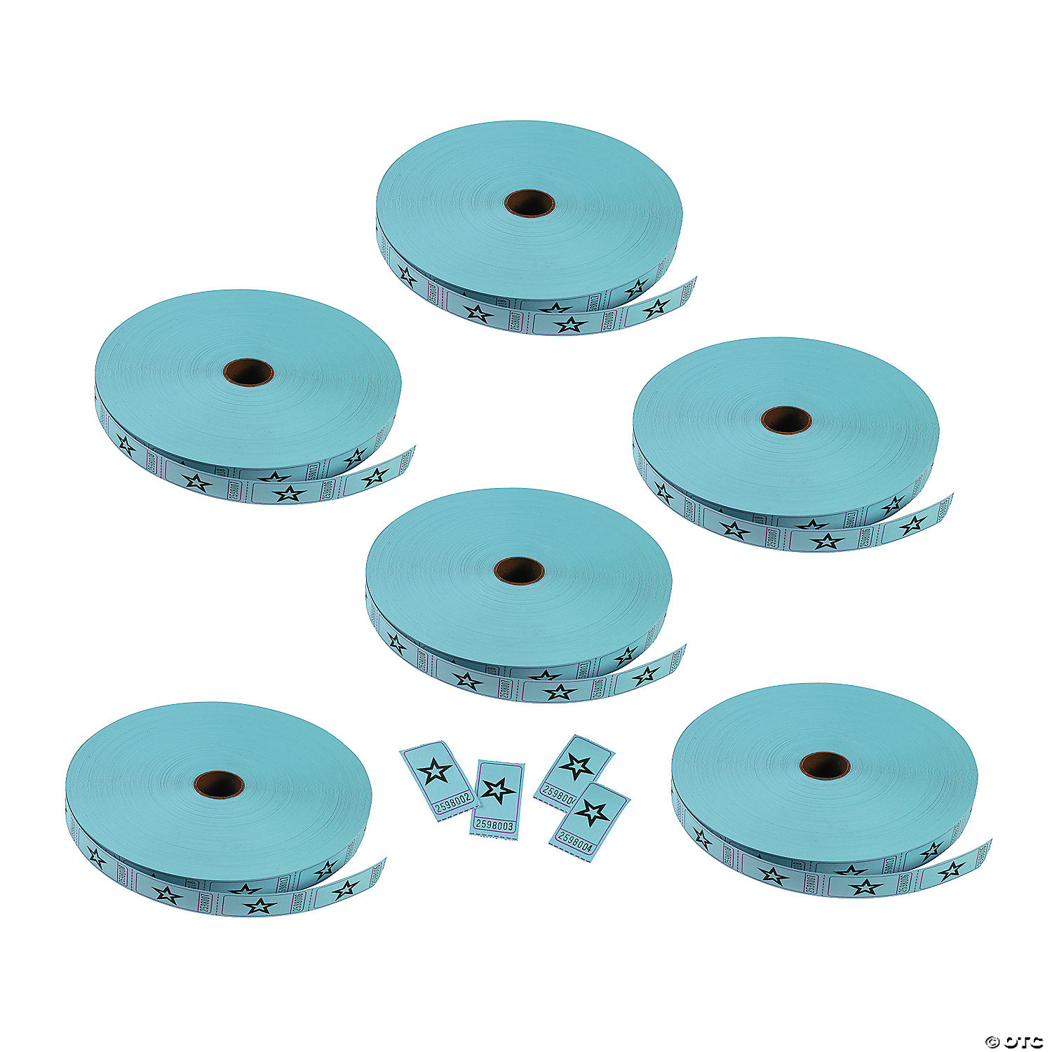 Bulk 12,000 Pc. Blue Star Single Roll Tickets | Oriental Trading
