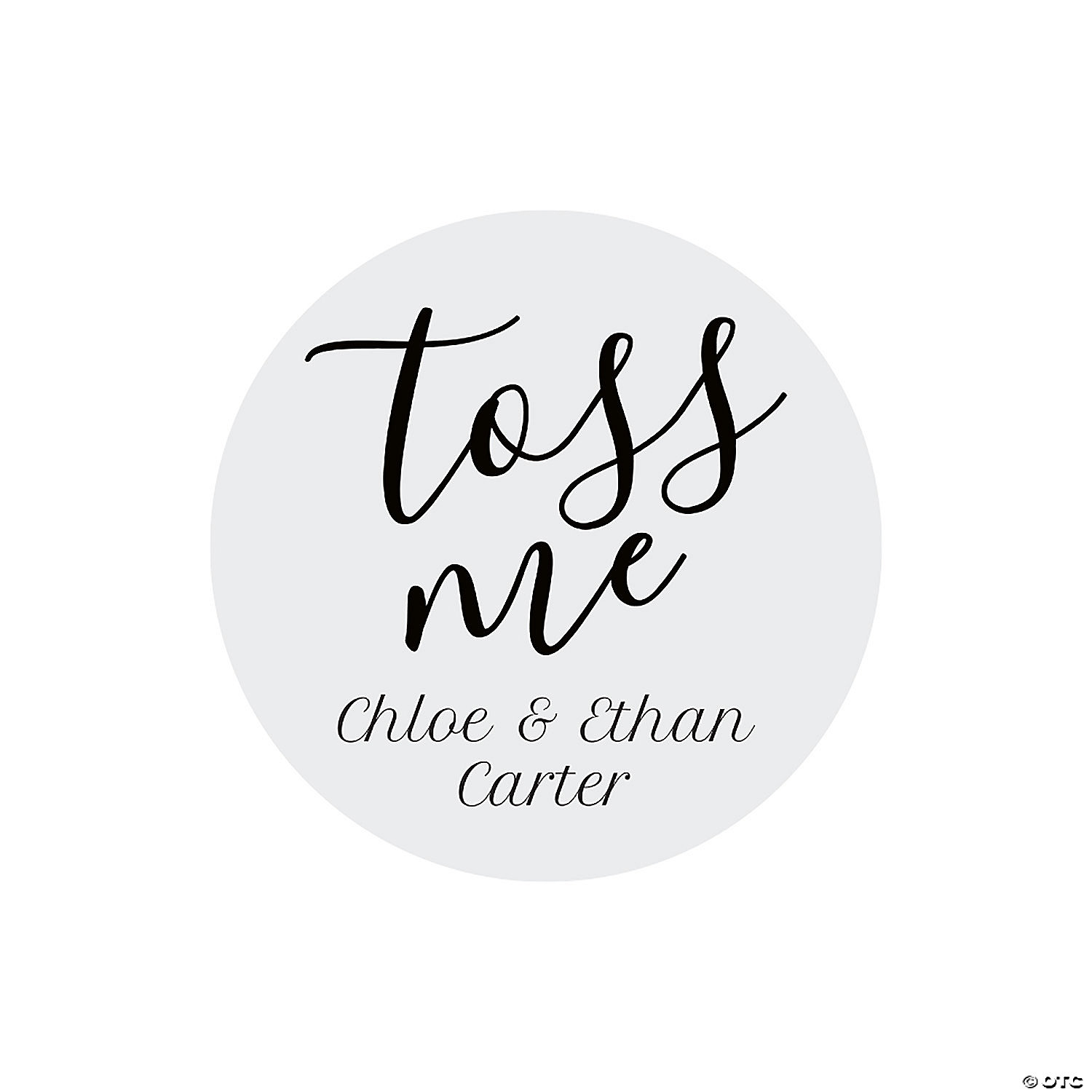 Bulk 144 Pc. Personalized Toss Me Confetti Stickers - Discontinued