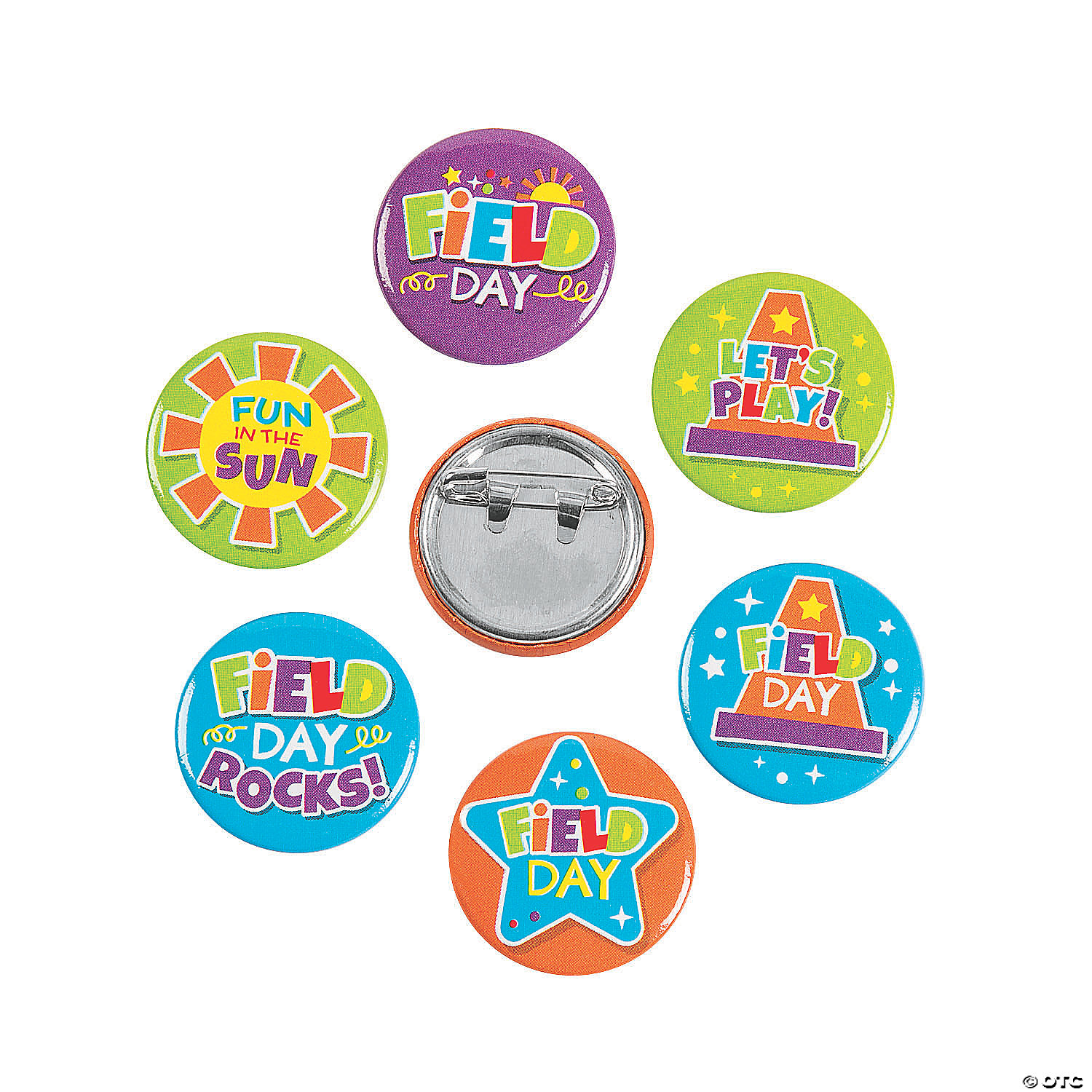 Bulk 48 Pc. Mini Field Day Buttons - Discontinued