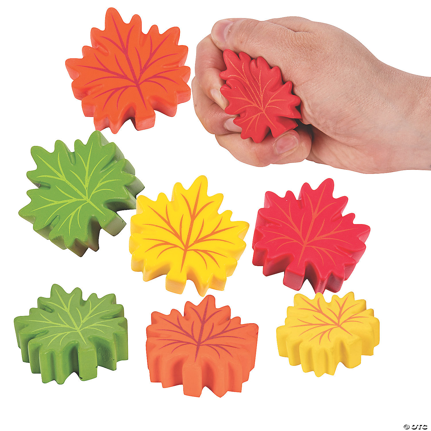 Bulk 48 Pc. Mini Leaf-Shaped Stress Toys | Oriental Trading