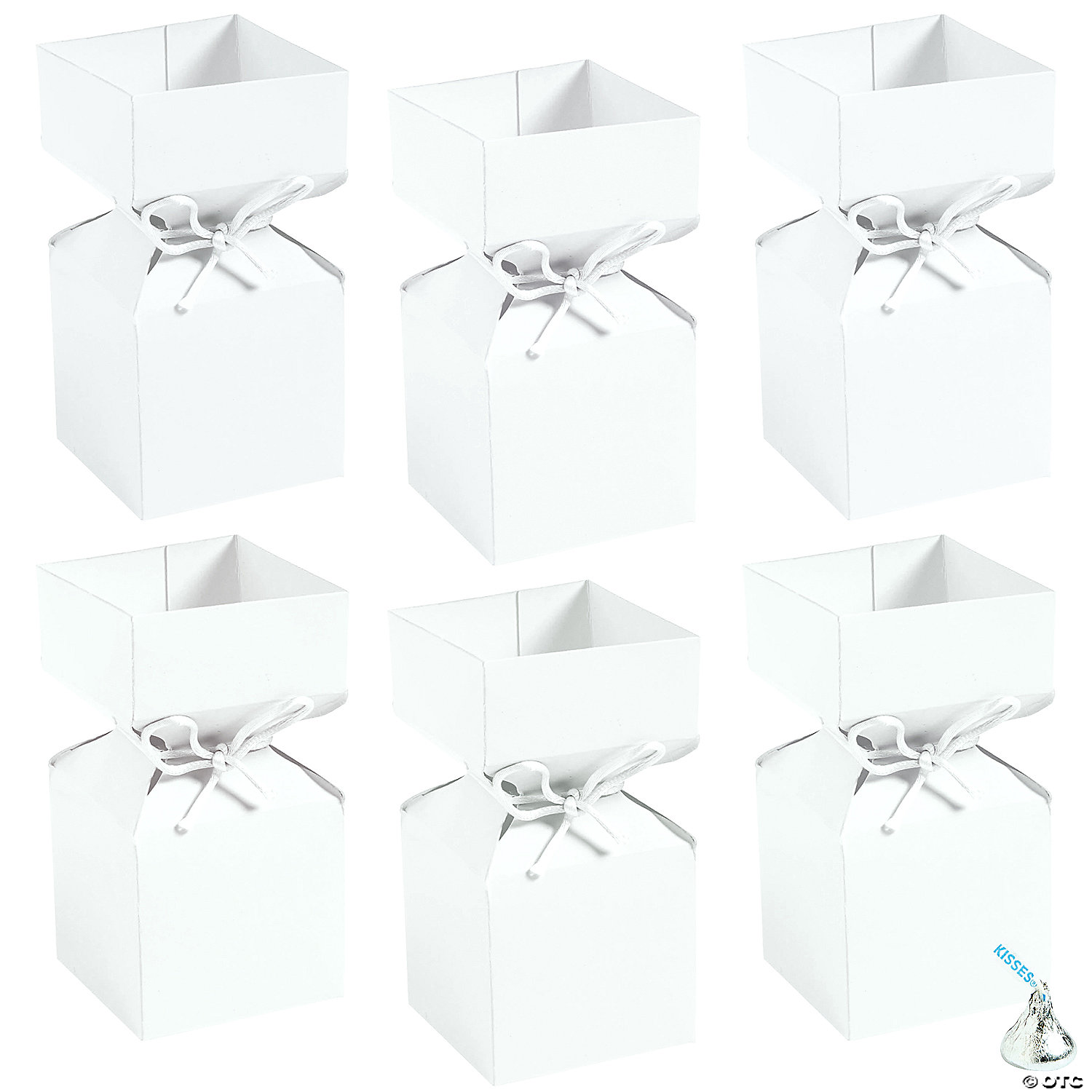 Bulk 48 Pc. White Vertical Square Hourglass Favor Boxes | Oriental Trading