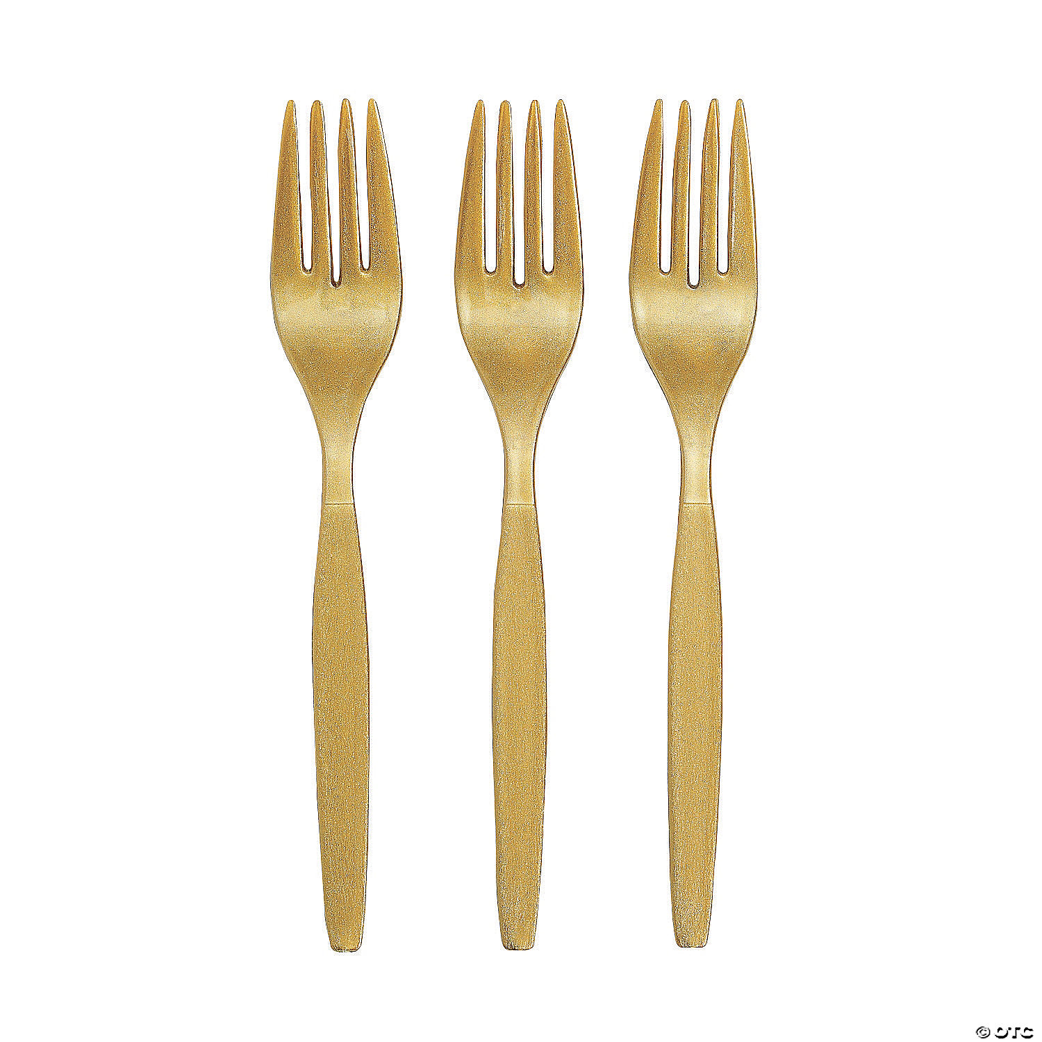 Bulk 50 Ct. Metallic Gold Plastic Forks | Fun Express