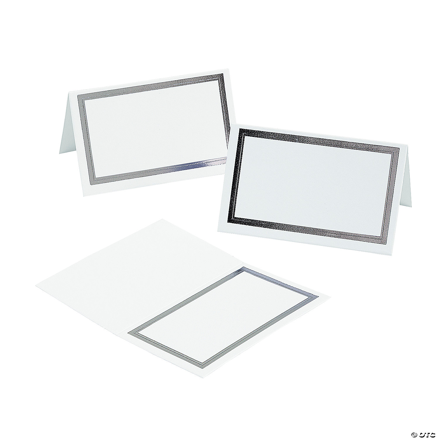 Bulk 50 Pc. Silver Trim Place Cards | Oriental Trading