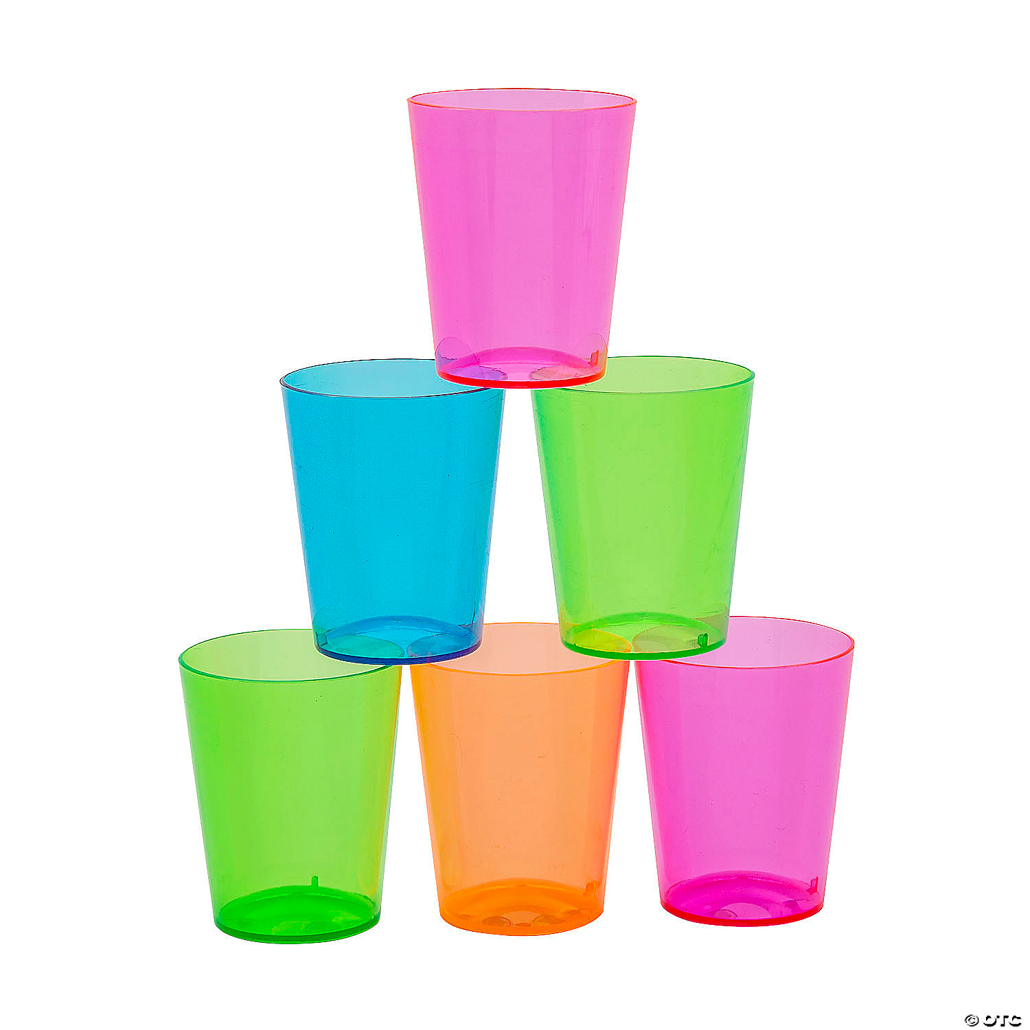 Bulk 50 Pc. Neon Plastic Shot Glasses | Oriental Trading