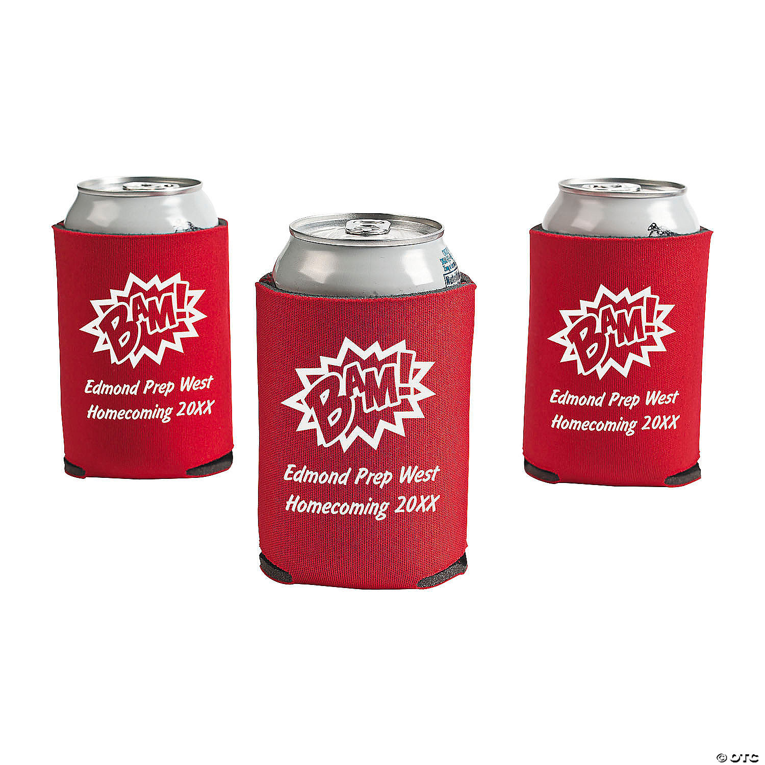 Bulk 50 Pc. Personalized Red Superhero Can Covers