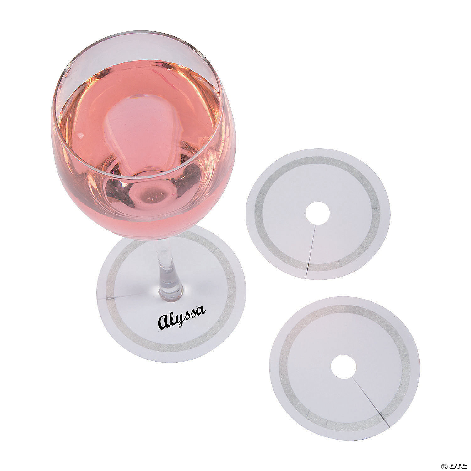 Bulk 50 Pc. Silver Border Drink Collars | Oriental Trading
