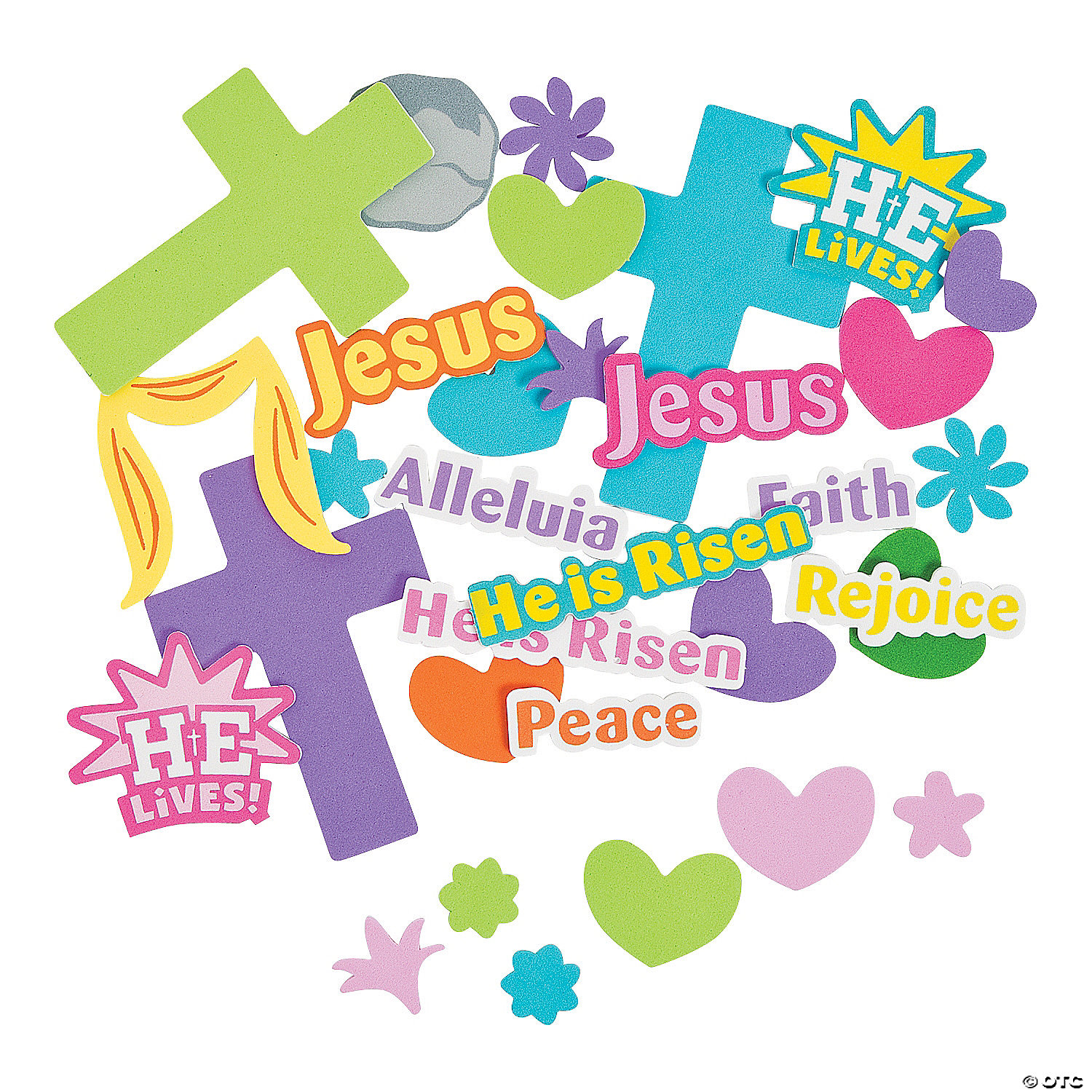 Bulk 520 Pc. Easter Cross with Verse Shapes | Oriental Trading