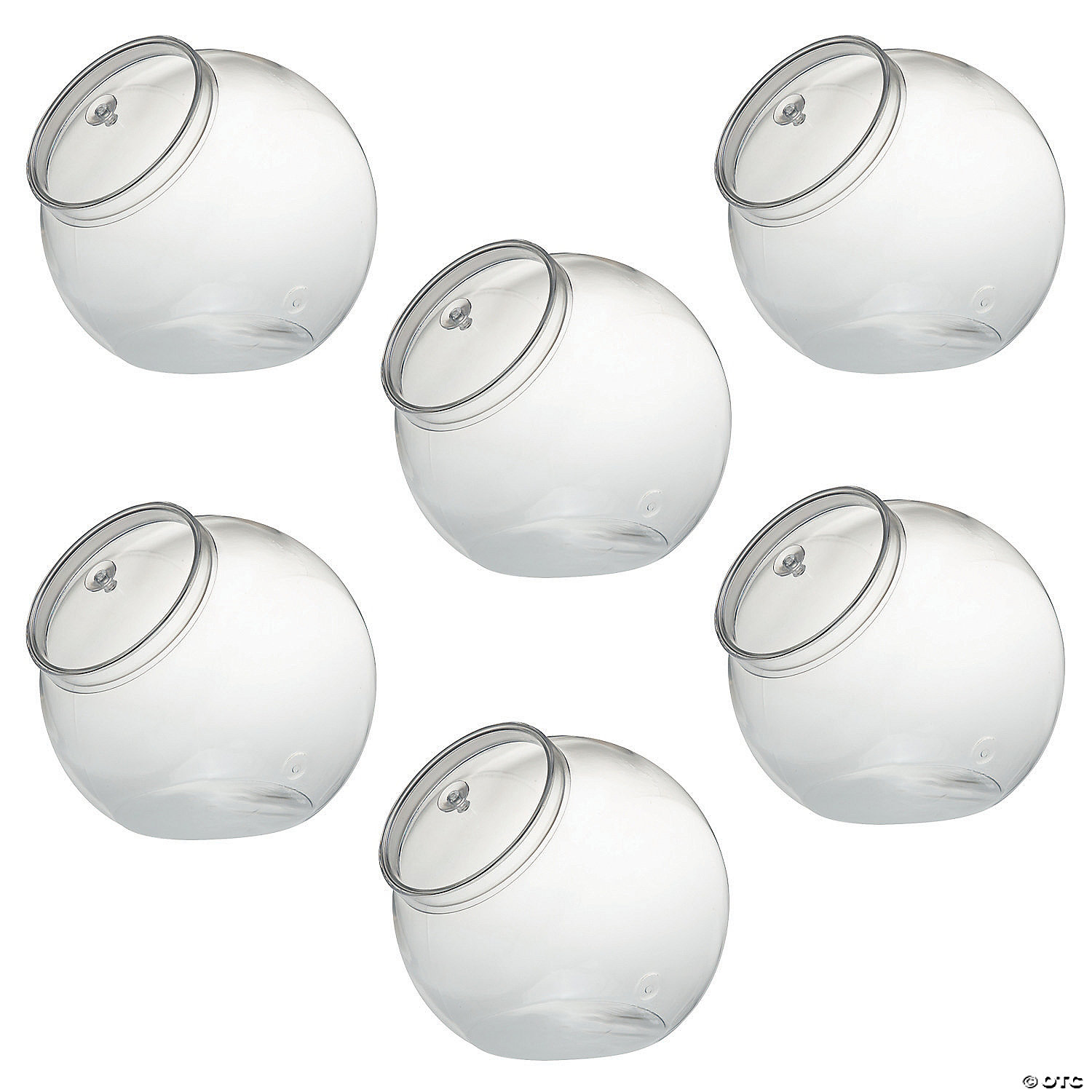 Bulk 6 Pc. Clear Plastic Containers with Lid | Oriental Trading