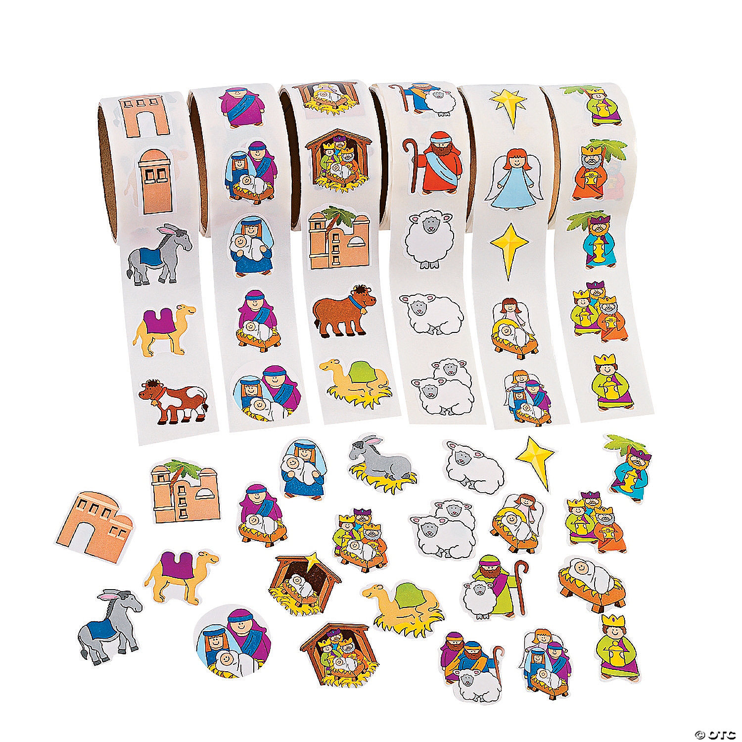 Bulk 600 Pc. Nativity Stickers on Rolls