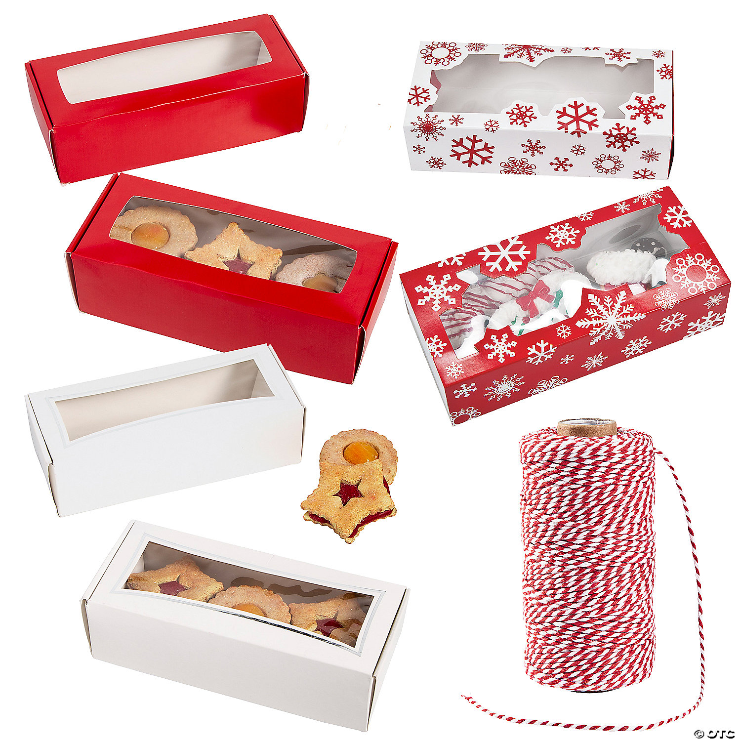 Bulk 61 Pc. Christmas Cookie Box Assortment with Twine