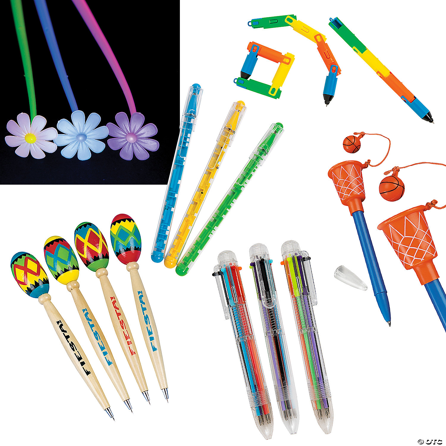 Bulk 72 Pc. Assorted Colors & Designs Fidget Pens Kit | Oriental Trading