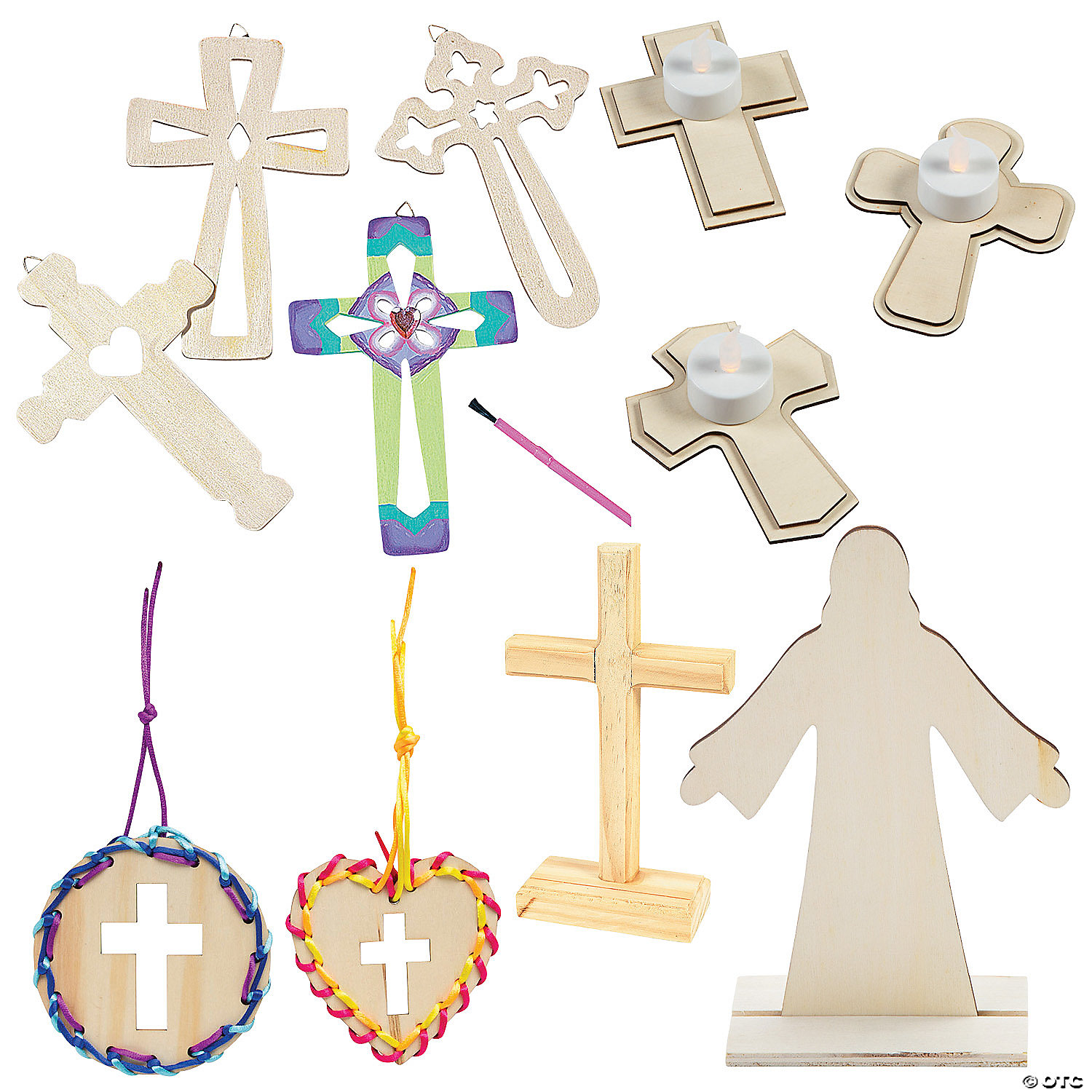 Bulk 72 Pc. DIY Unfinished Wood Easter Craft Assortment