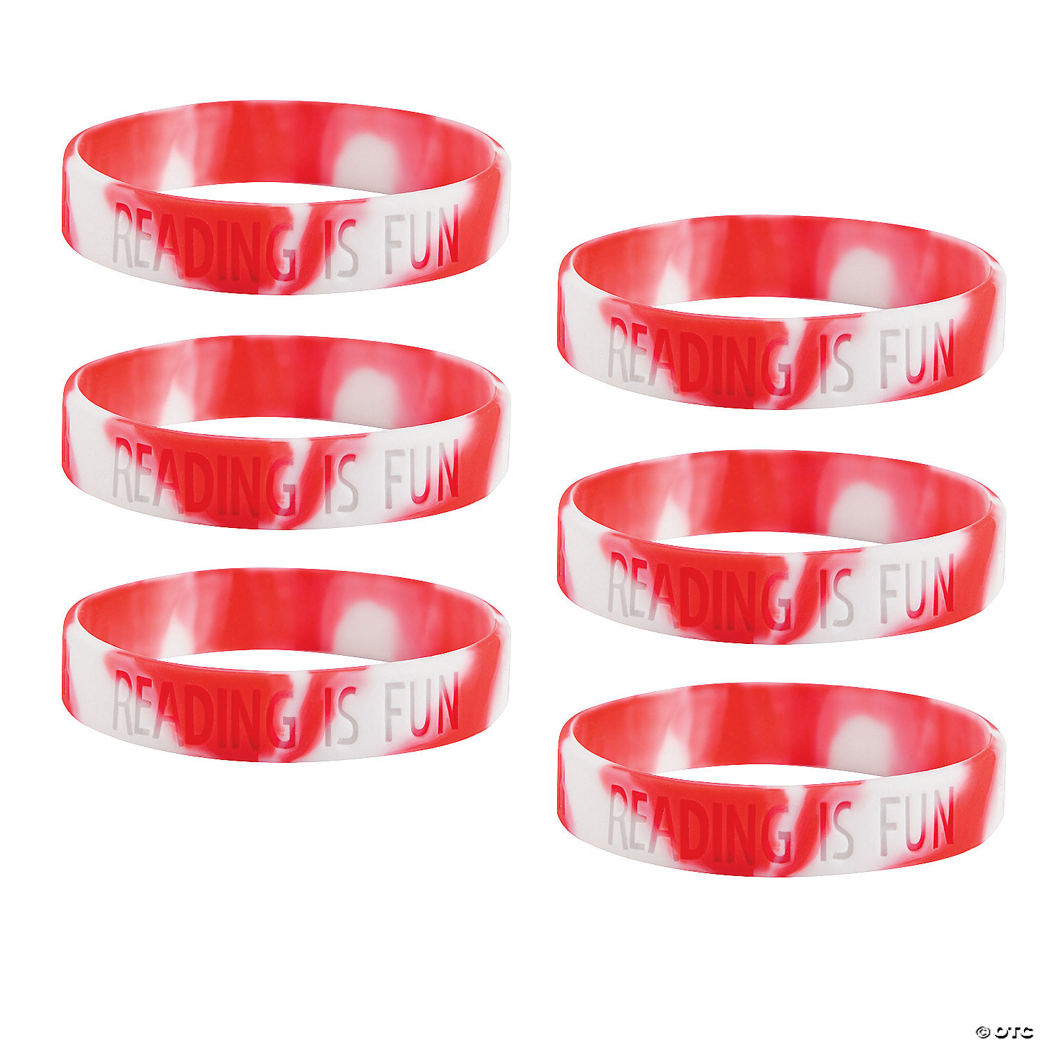 Bulk 72 Pc. Reading is Fun Rubber Bracelets | Oriental Trading