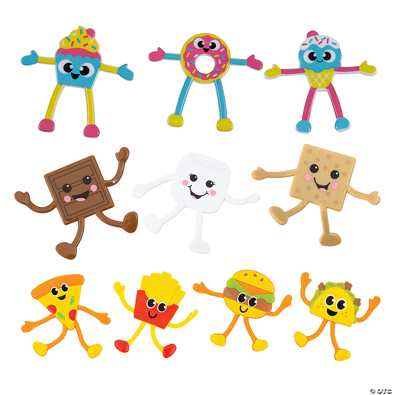 Bulk 96 Pc. Food Character Bendables Assortment