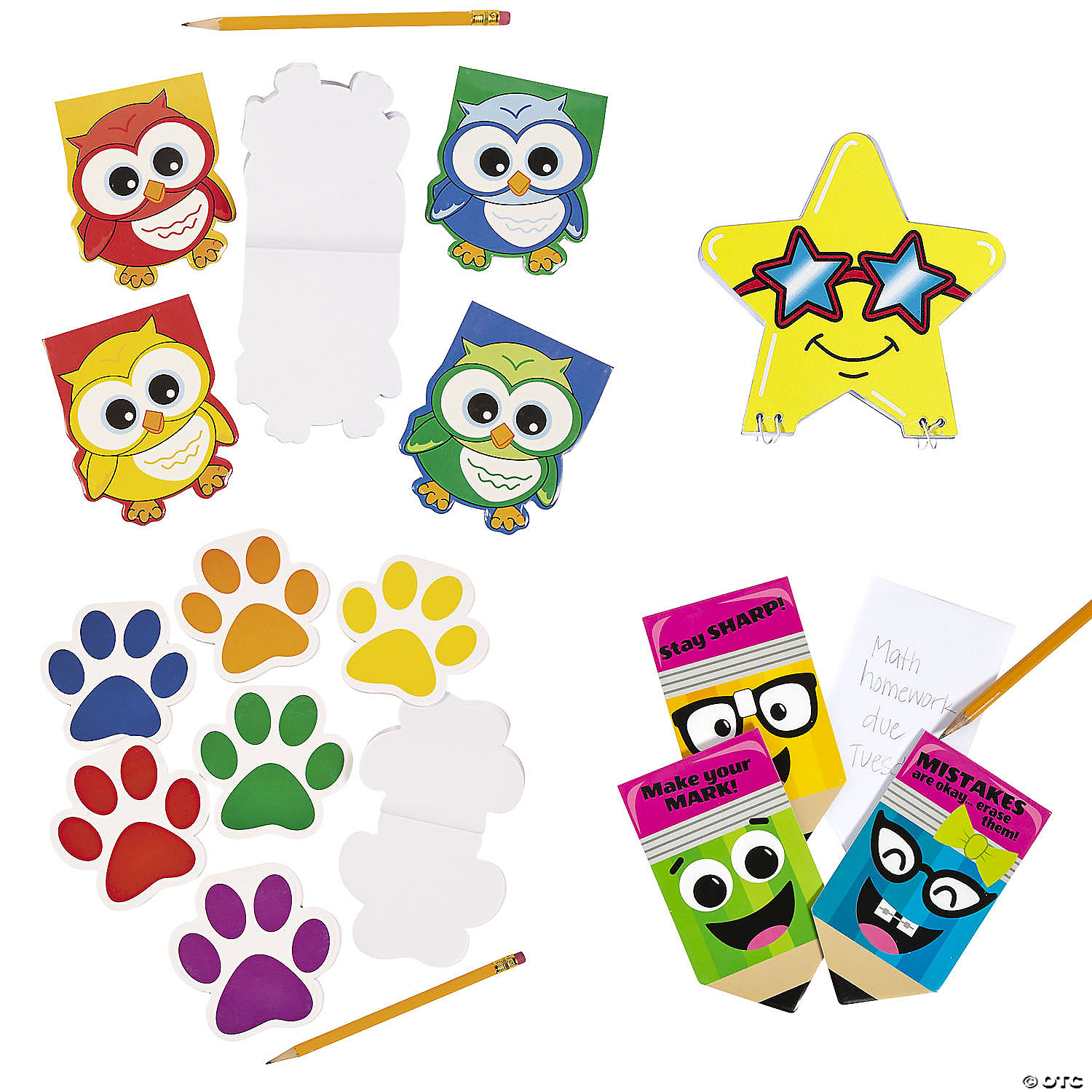 Bulk 96 Pc. Shaped Notepad Assortment