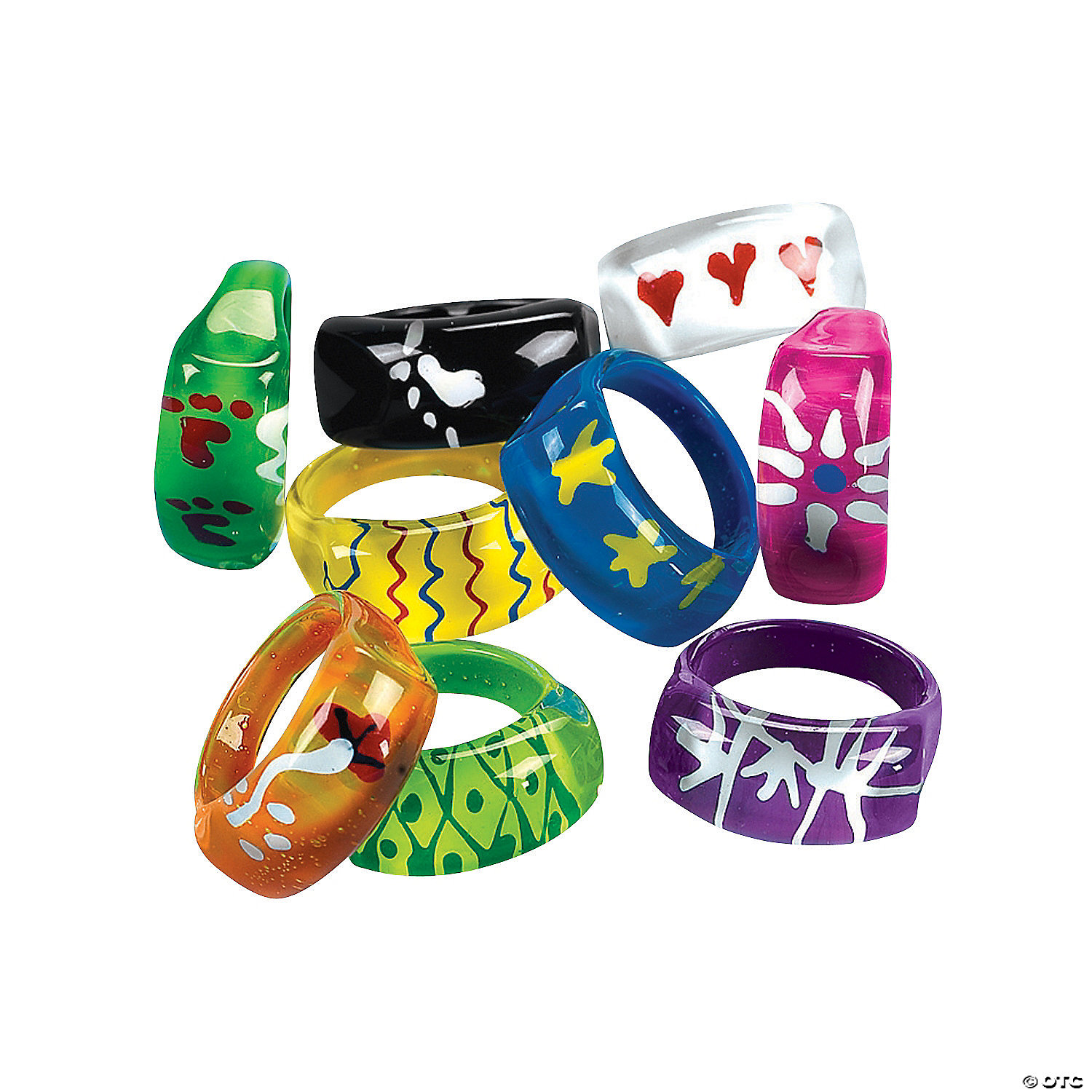 Bulk Acrylic Ring Assortment