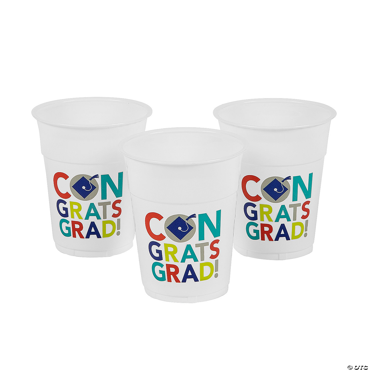 Bulk Bright Congrats Grad Plastic Cups | Fun Express