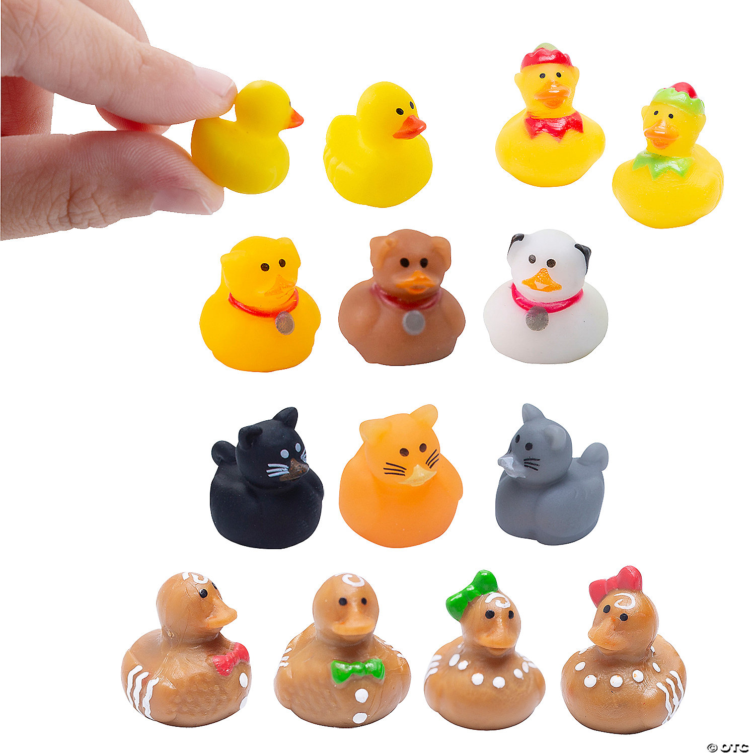 Bulk Christmas Micro Rubber Duck Assortment