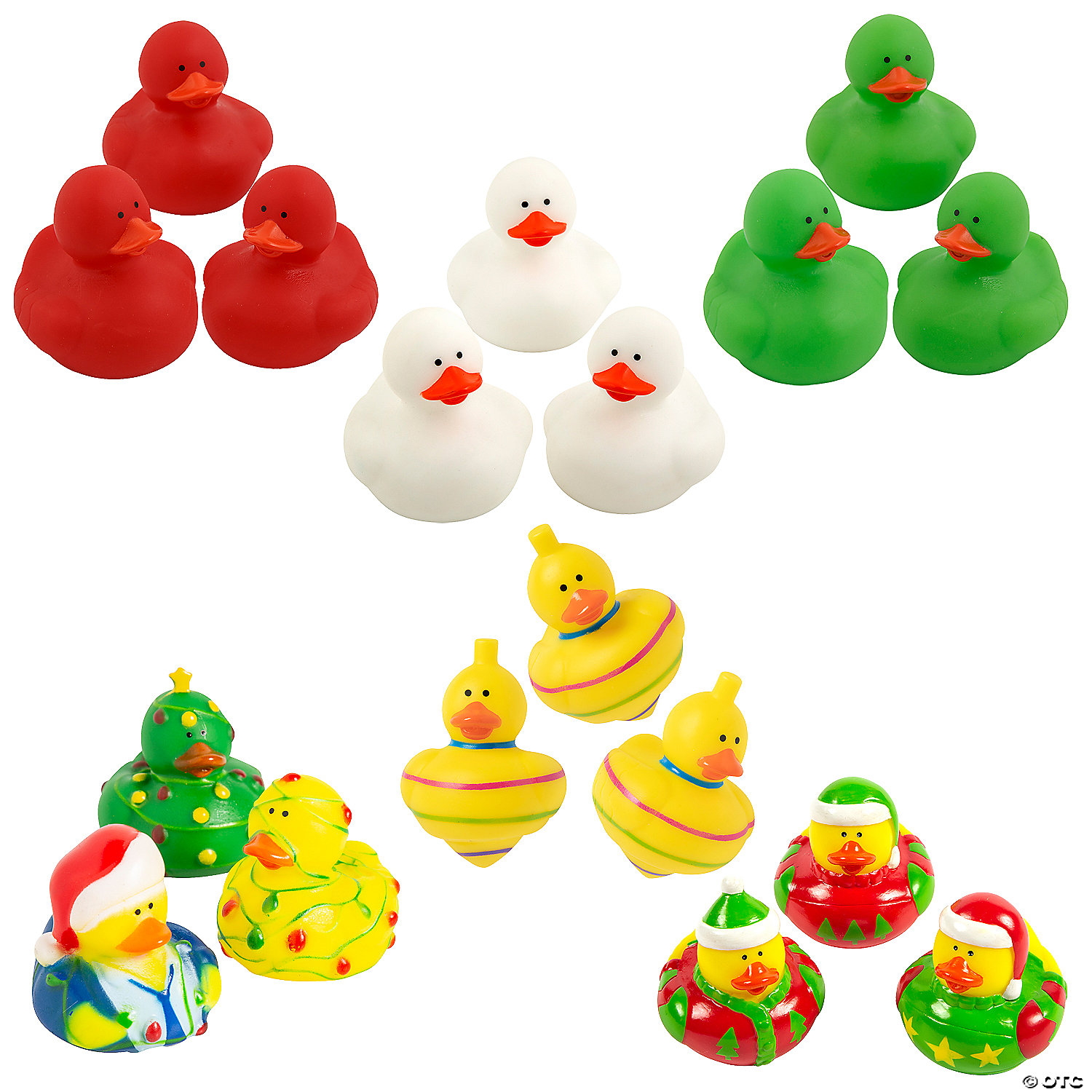 Bulk Christmas Rubber Duck Assortment