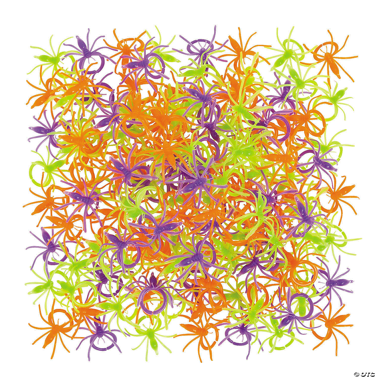 Bulk Colorful Halloween Spider Rings