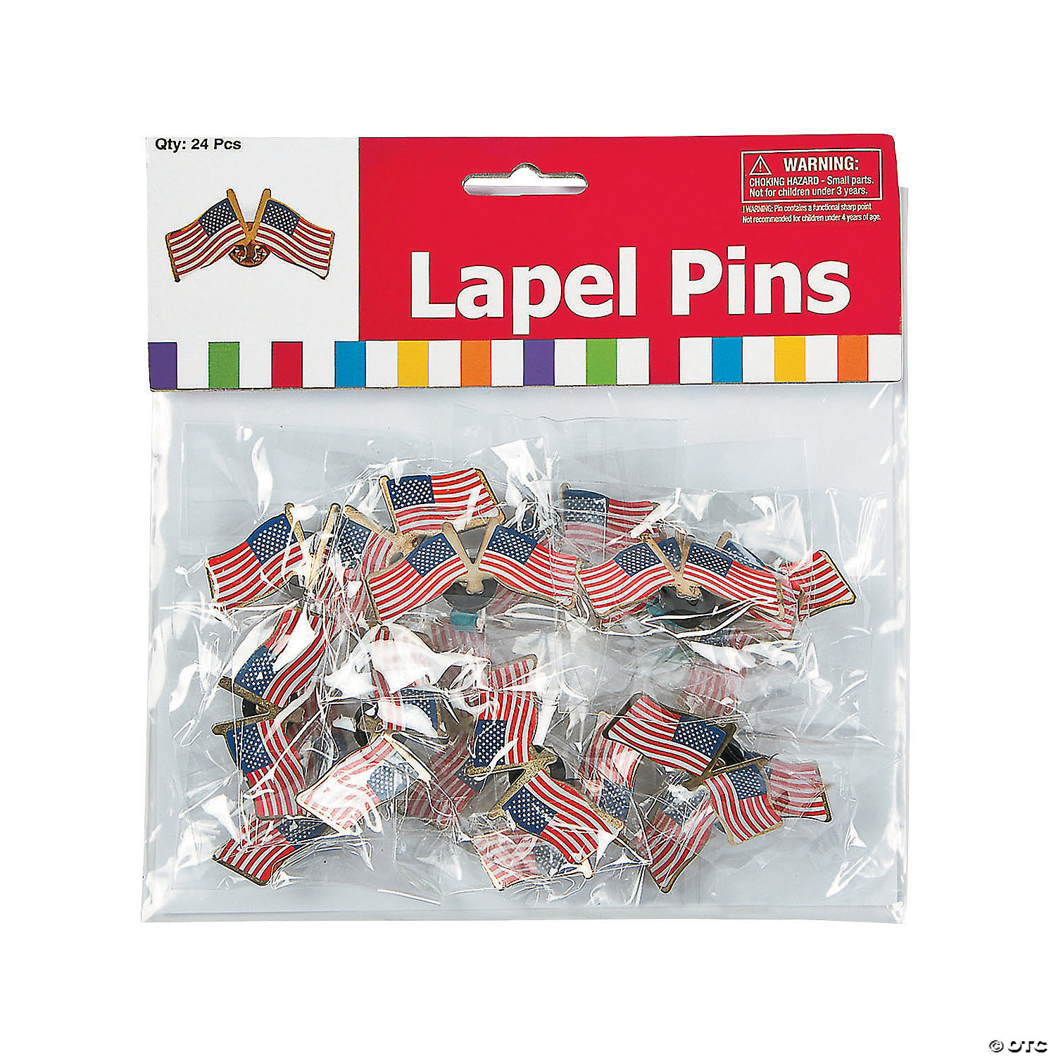 Bulk Double American Flag Pins | Fun Express