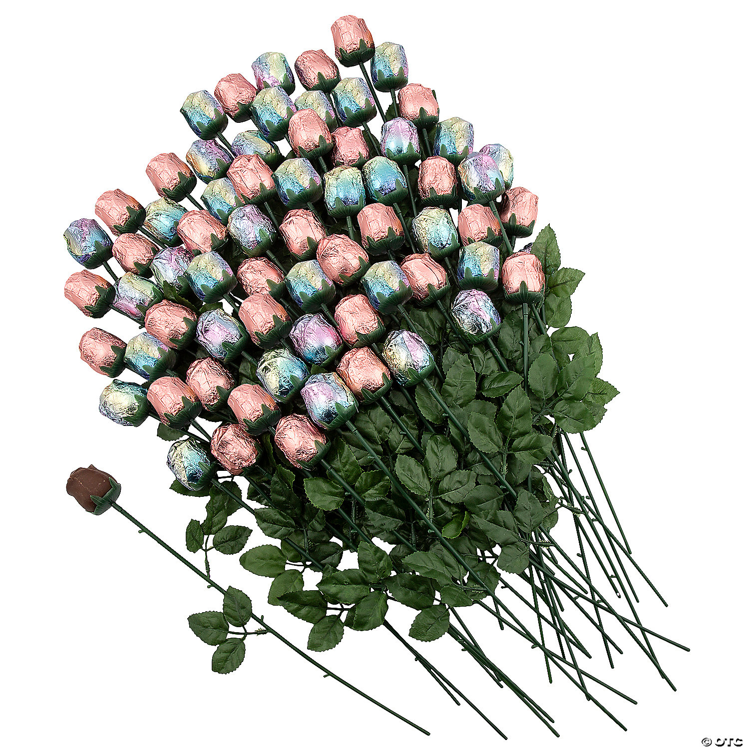 Bulk Foil-Wrapped Chocolate Roses Assortment | Fun Express