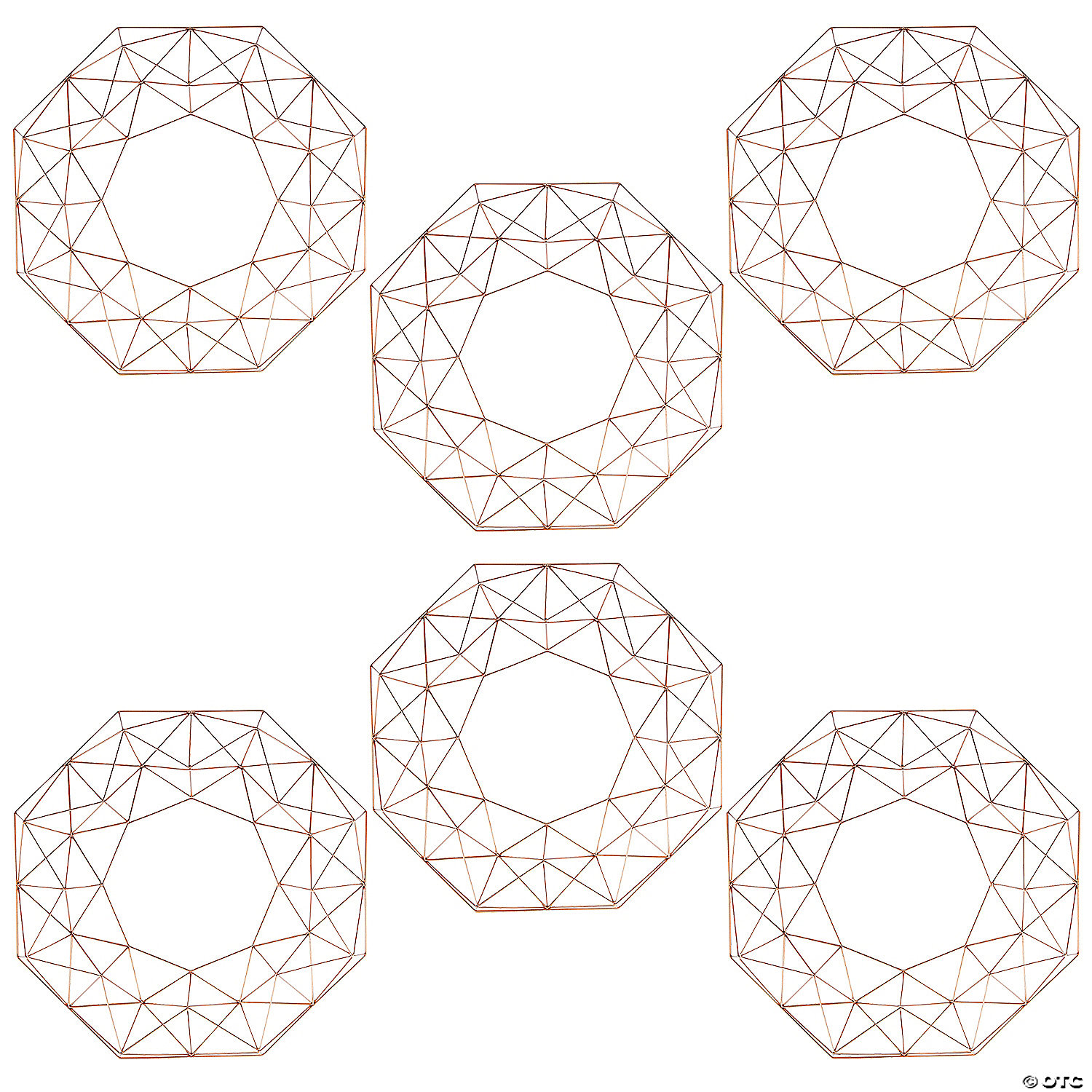 Bulk Gold Geometric Frame Centerpieces - 6 Pc. | Oriental Trading