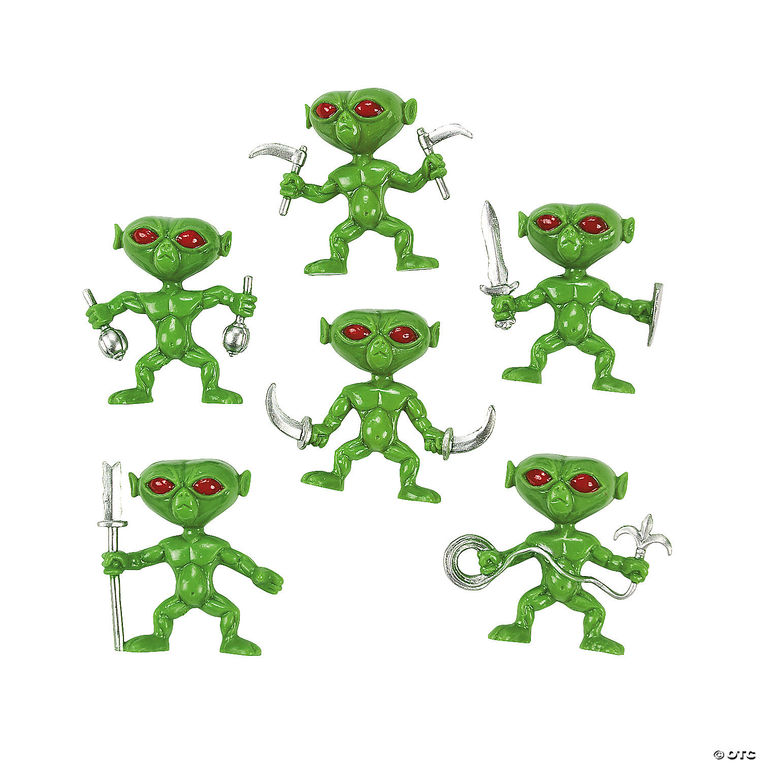 Bulk Green Alien Figures