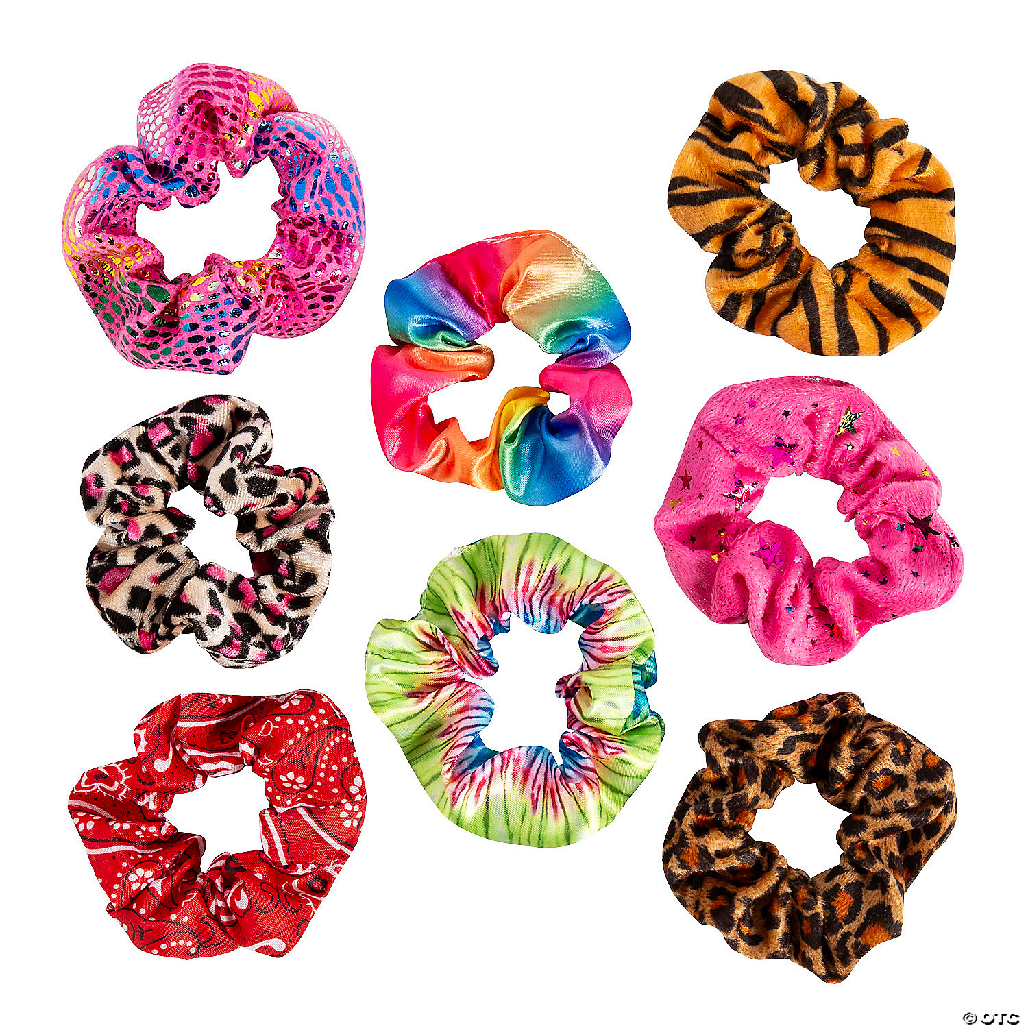 Bulk Hair Scrunchie Assortment | Fun Express