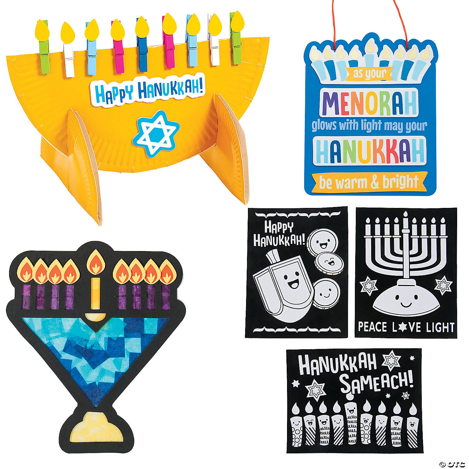 Bulk Hanukkah Activity & Craft Kit Assortment - Makes 36