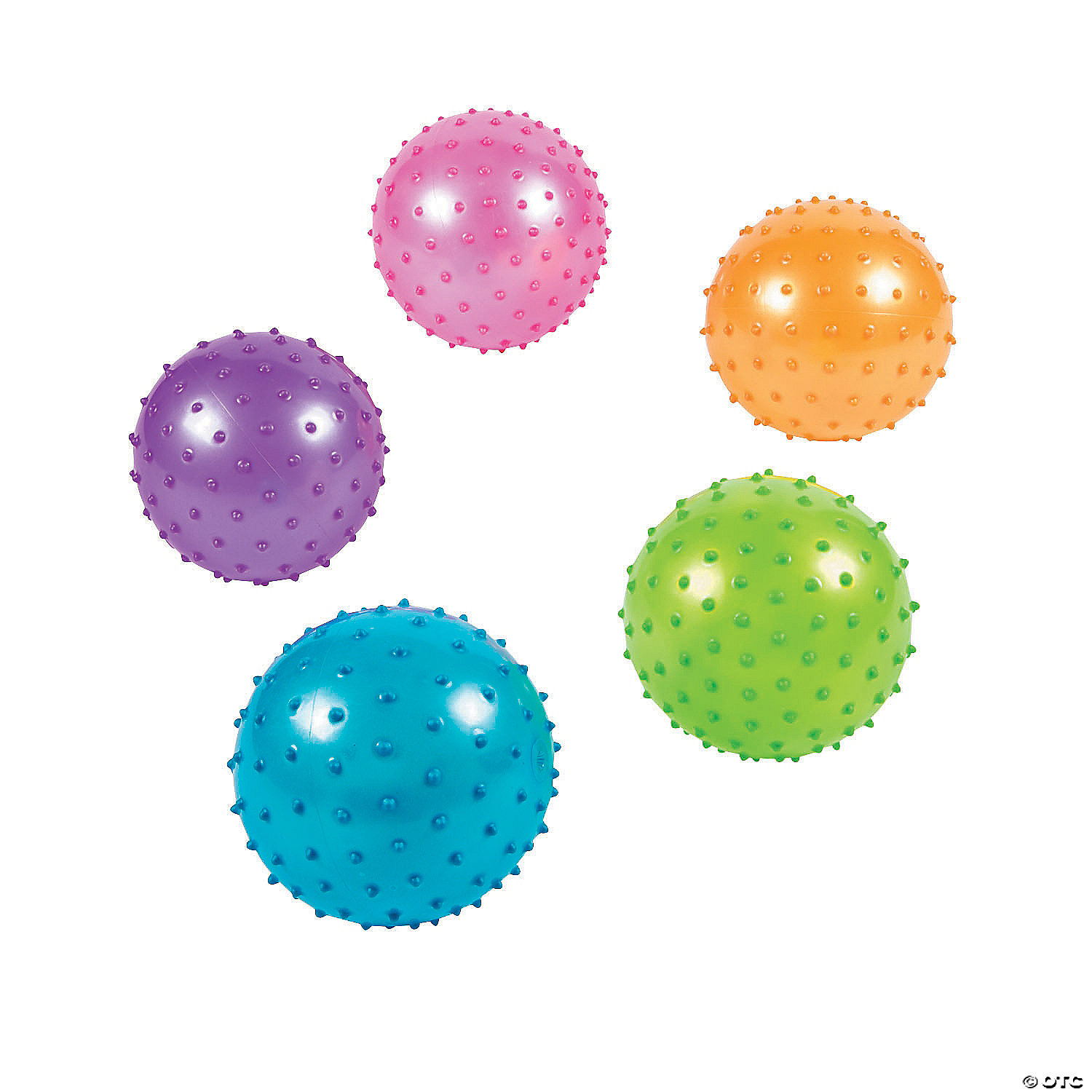 Bulk Inflatable Neon Spike Balls - 5"
