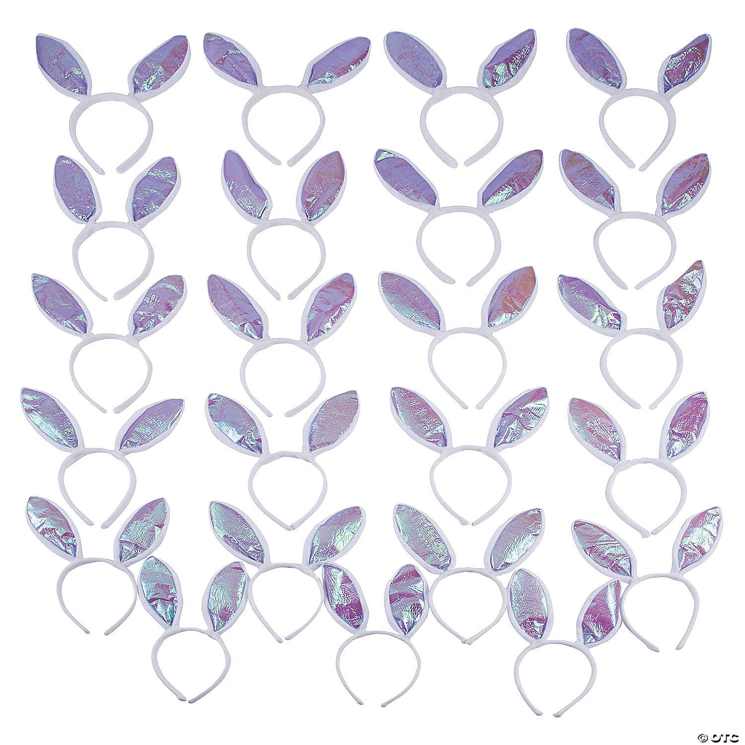 Bulk Iridescent Bunny Ears Headbands