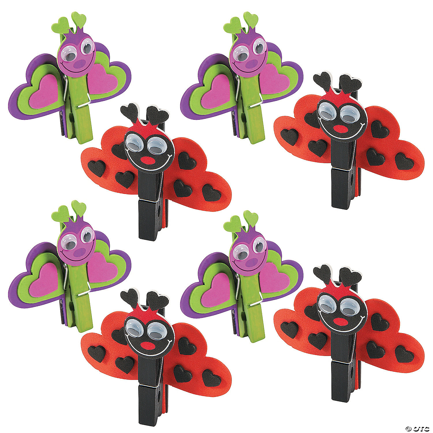 Bulk Love Bug Clothespin Magnet Craft Kit | Fun Express