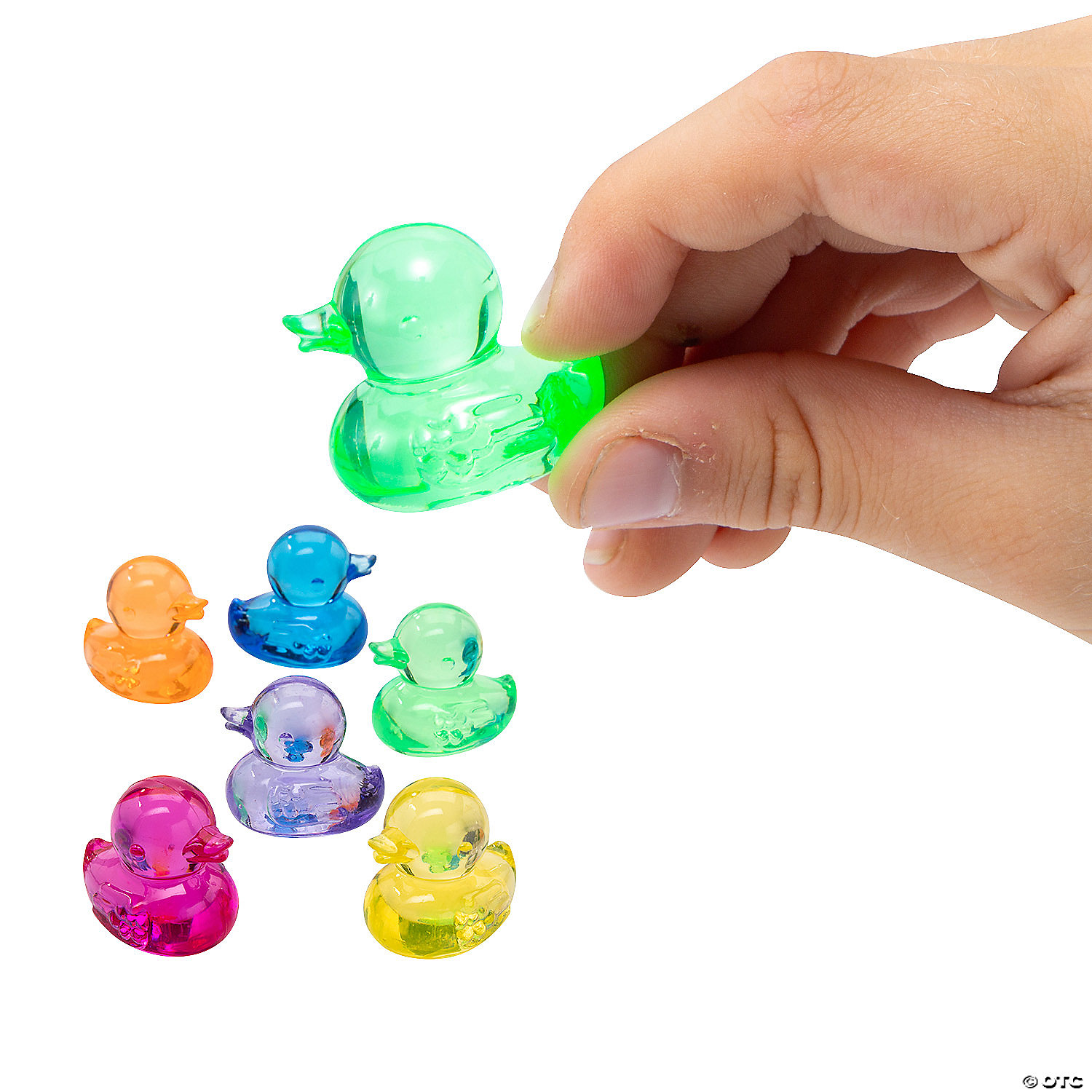 Bulk Mini Colorful Transparent Acrylic Ducks
