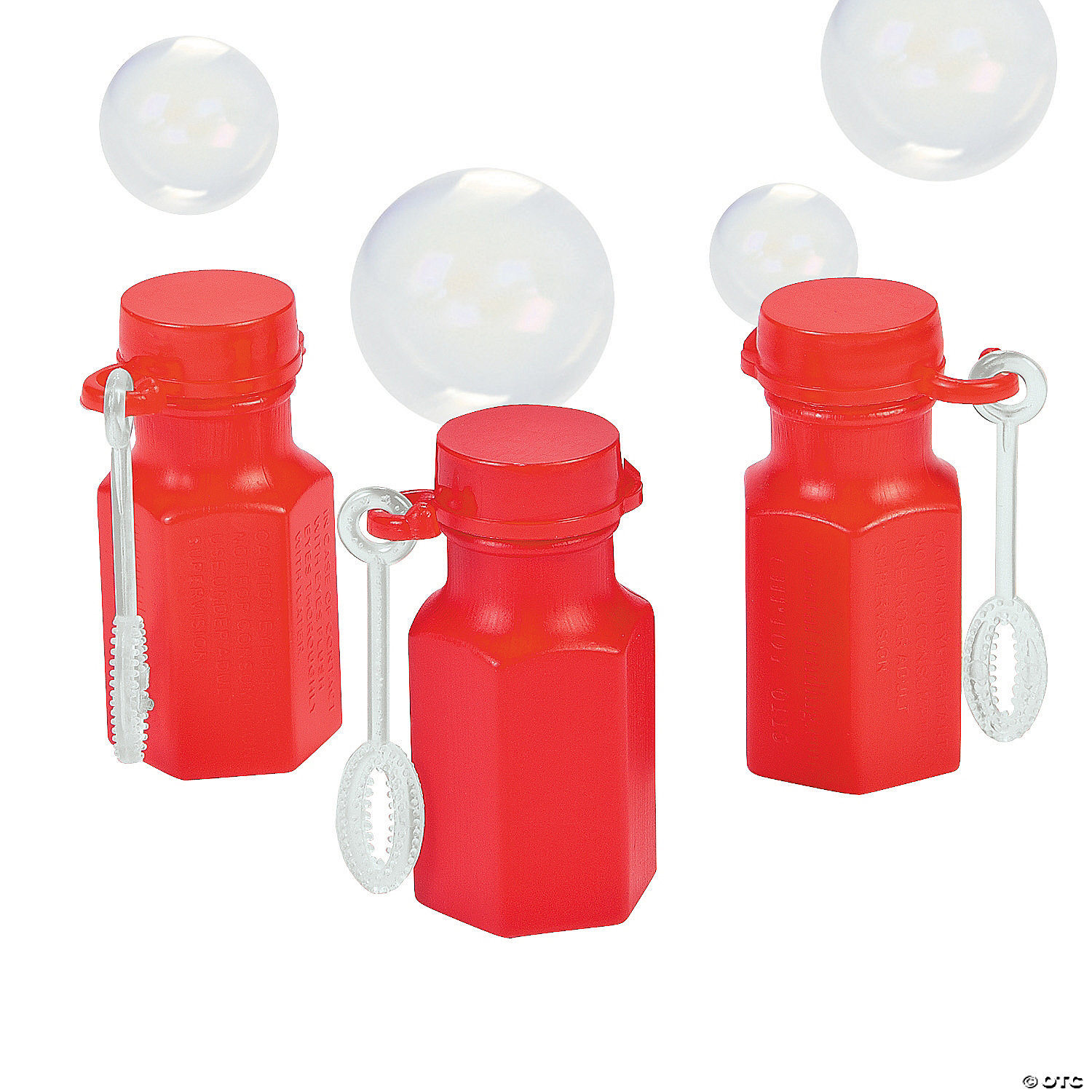 Bulk Mini Hexagon Red Bubble Bottles
