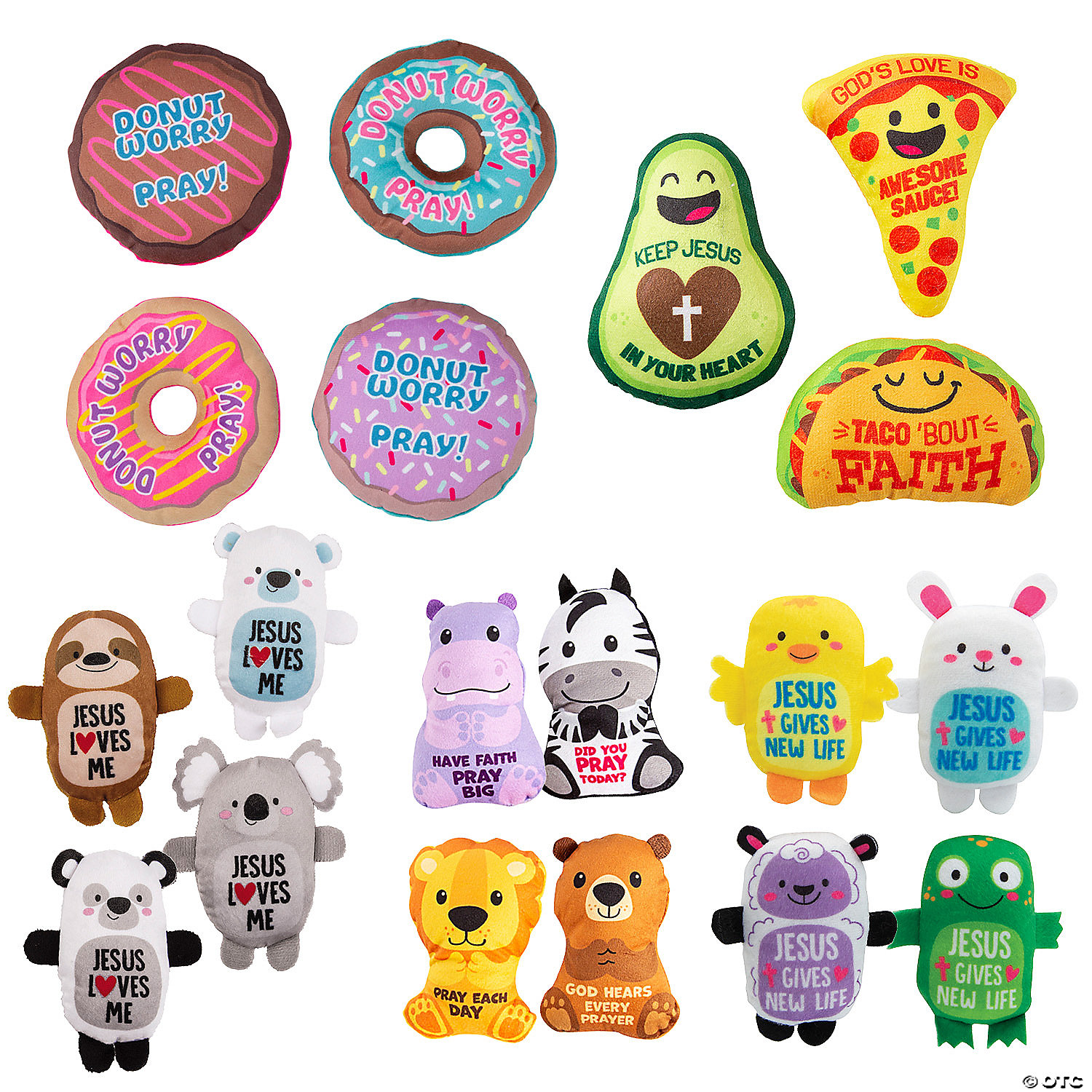 Bulk Religious Prayer-Themed Stuffed Characters Assortment