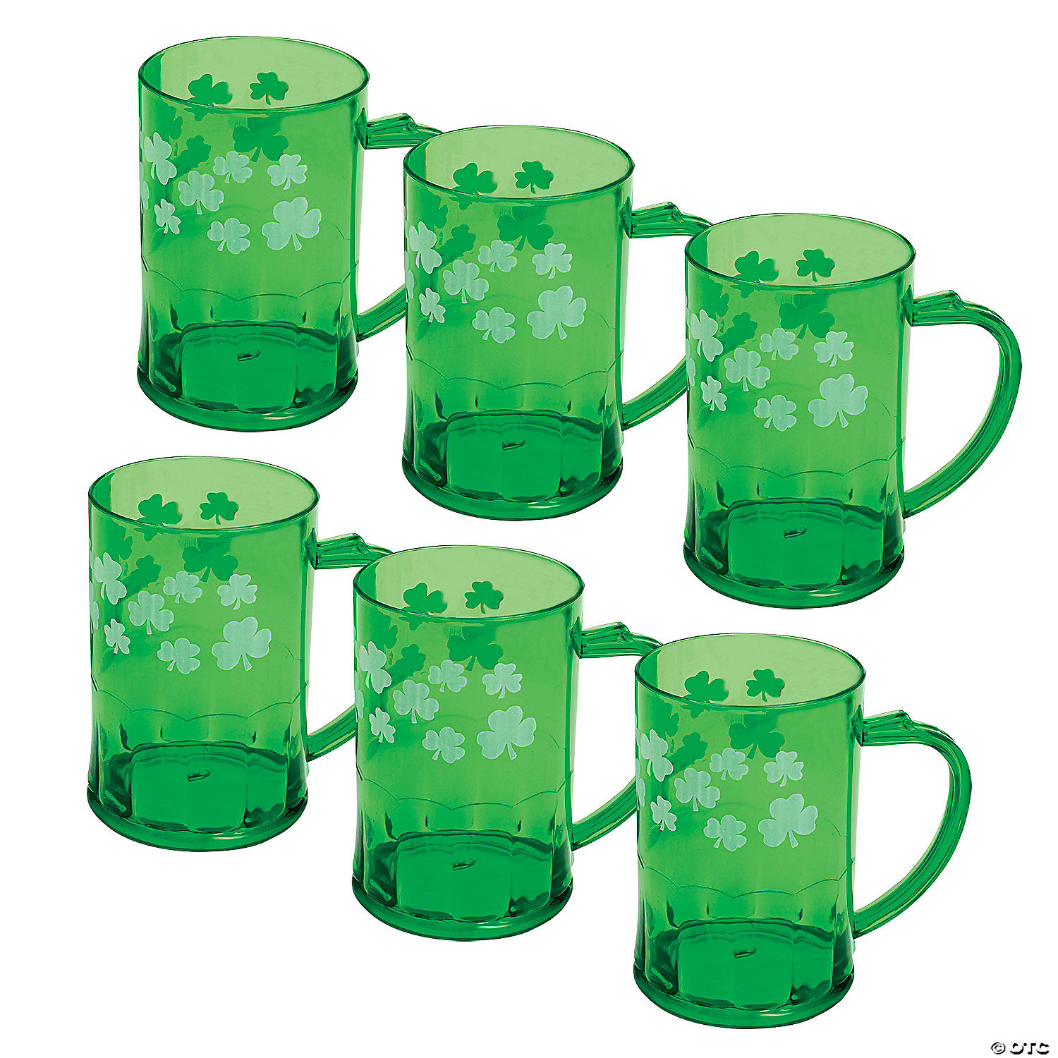 Bulk St. Patrick's Day Shamrock Plastic Mugs | Fun Express